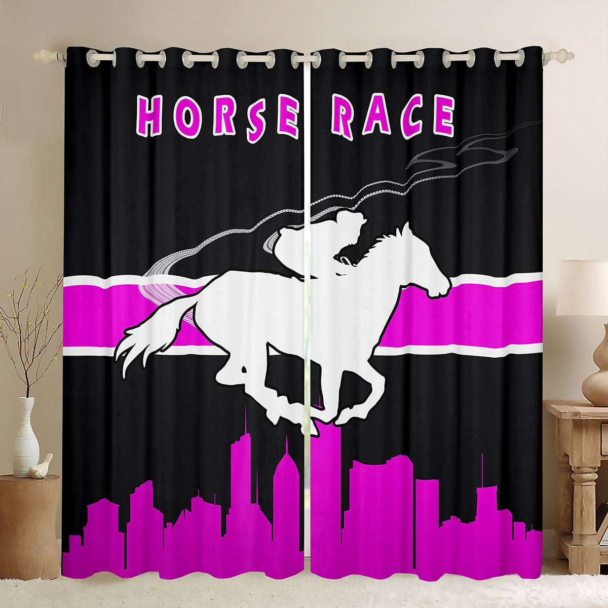 Derby Racing Curtains Western Cowgirl Blackout Curtains, Rustic ...