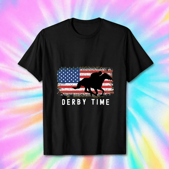Derby Time Horse Rider Kentucky Race Day Bold Equestrian Unisex T-Shirt ...