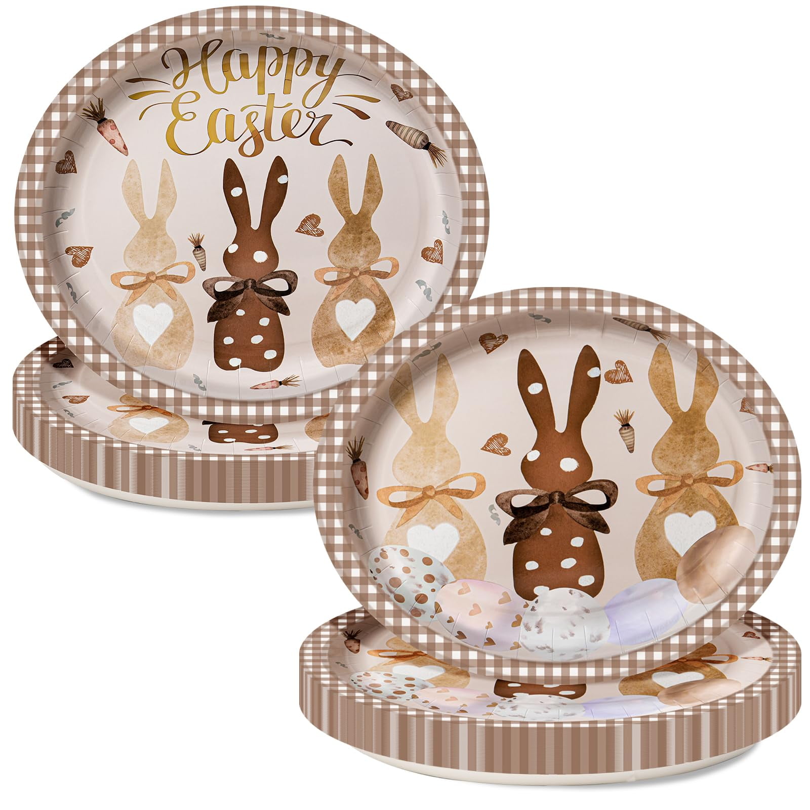 Dereinwo 50 Count Easter TSF6 Oval Paper Plates Platters 12x10 in Large ...