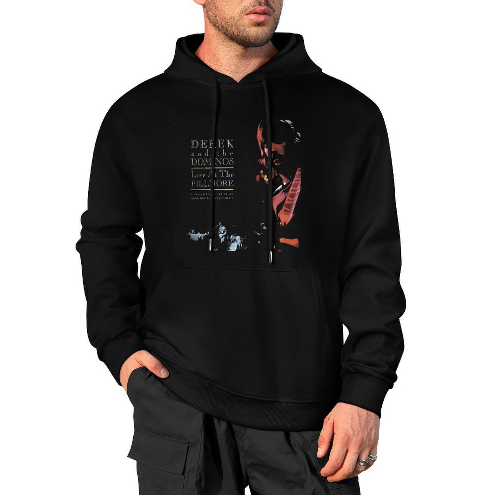 Derek_And The_Dominos Vivacious Men's Hooded Pullover Casual Long ...