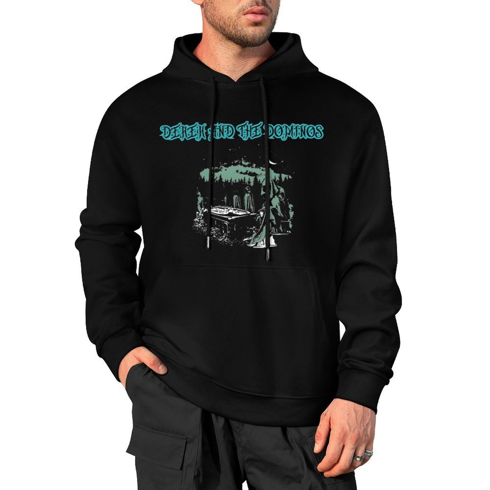 Derek_And The_Dominos Zesty Men's Hooded Pullover Casual Long Sleeve ...