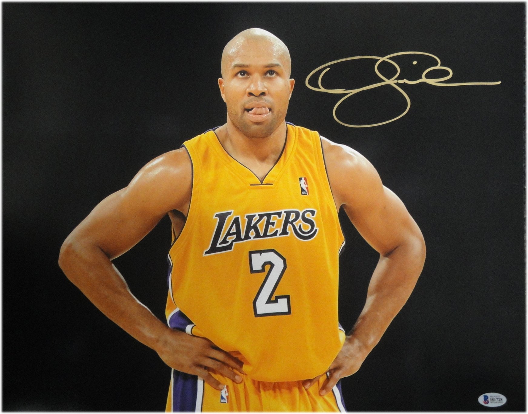 Derek Fisher Hand Signed Autographed 16x20 Photo Hands On Hip BAS ...