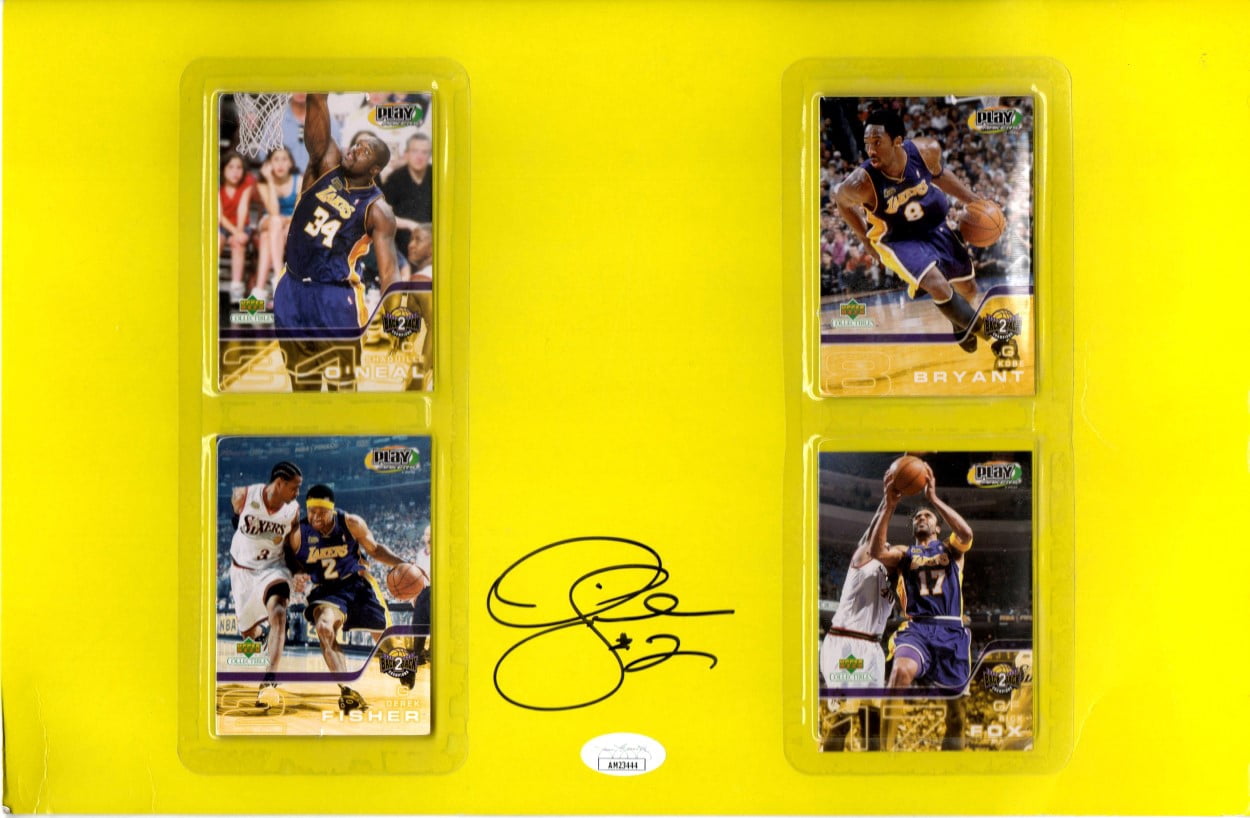 Derek Fisher Signed Autographed Trading Card Display Lakers JSA AM23444 ...