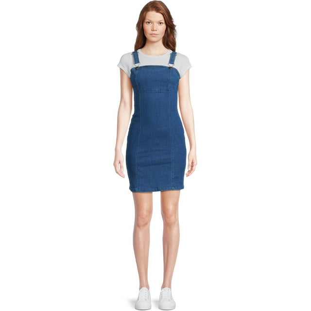 Derek Heart Juniors Denim Dress with Princess Seams - Walmart.com
