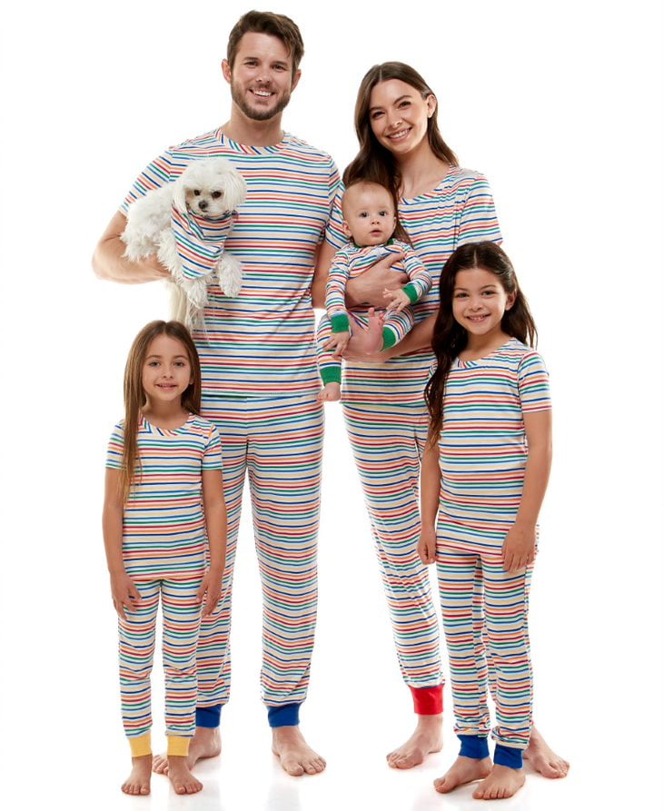 Derek Heart Toddler Unisex Multi Stripe Matching Family Pajamas ...