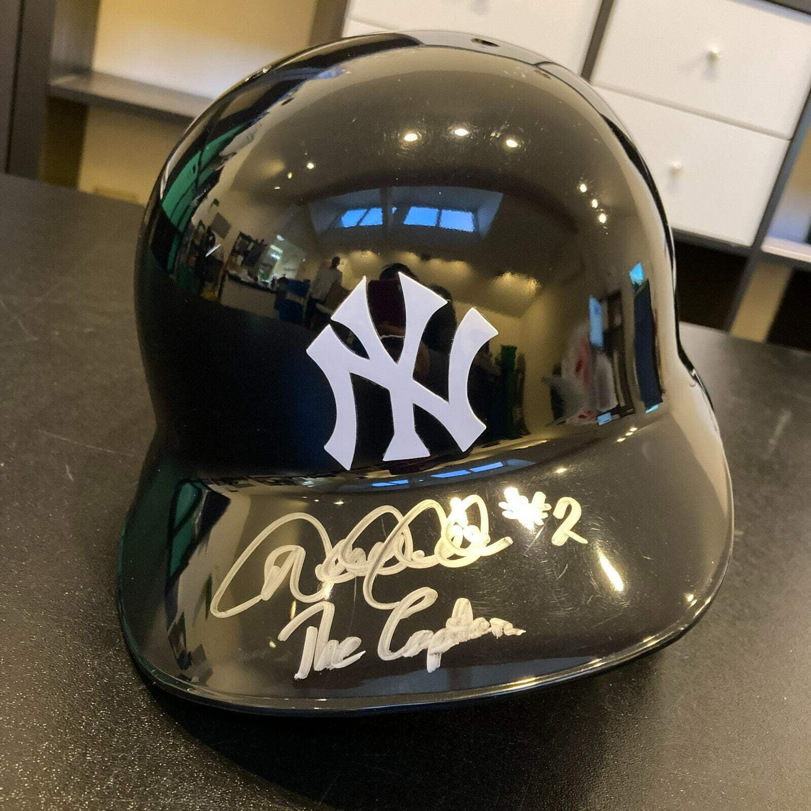 Derek Jeter #2 The Captain Signed New York Yankees Game Model Helmet ...