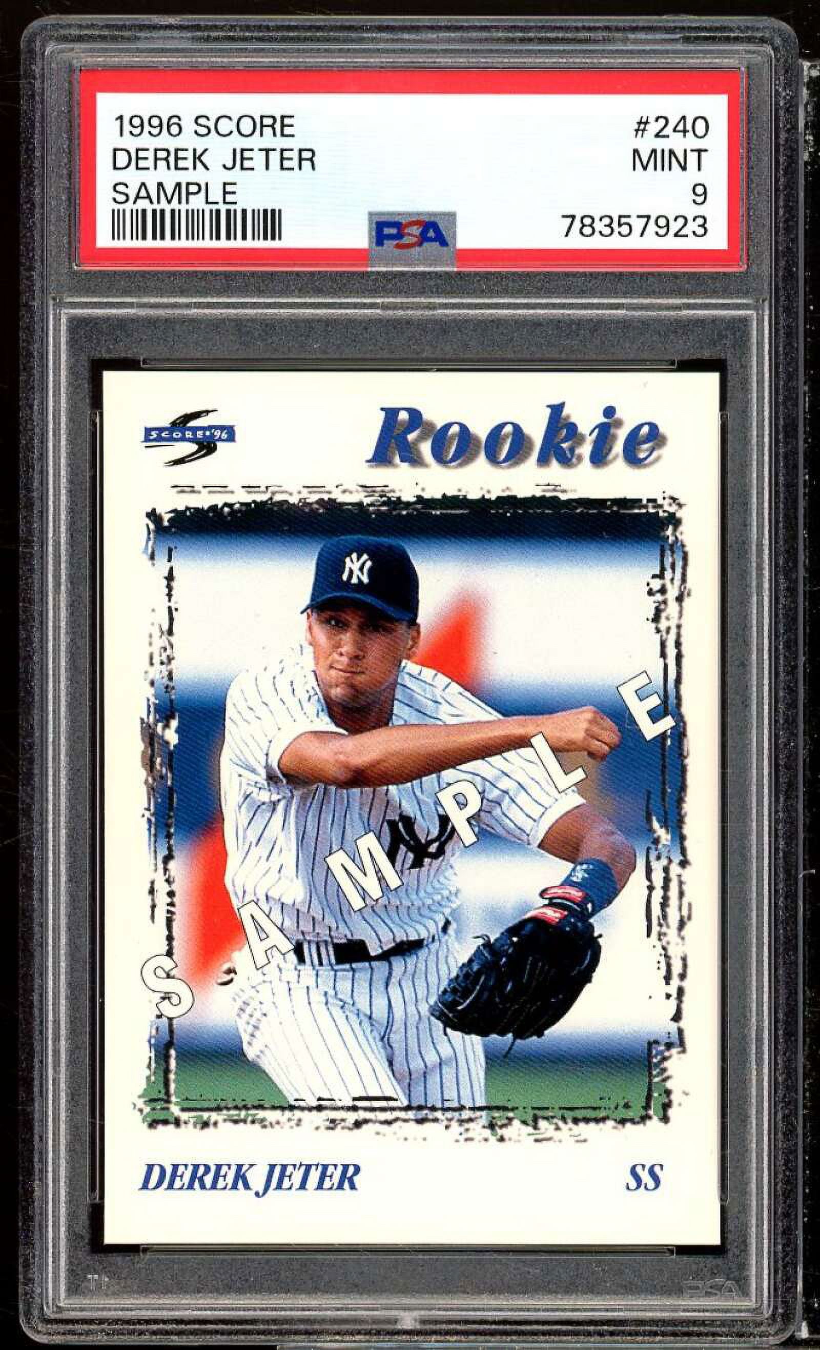 Derek Jeter Card 1996 Score Rookie Sample #240 PSA 9 - Walmart.com