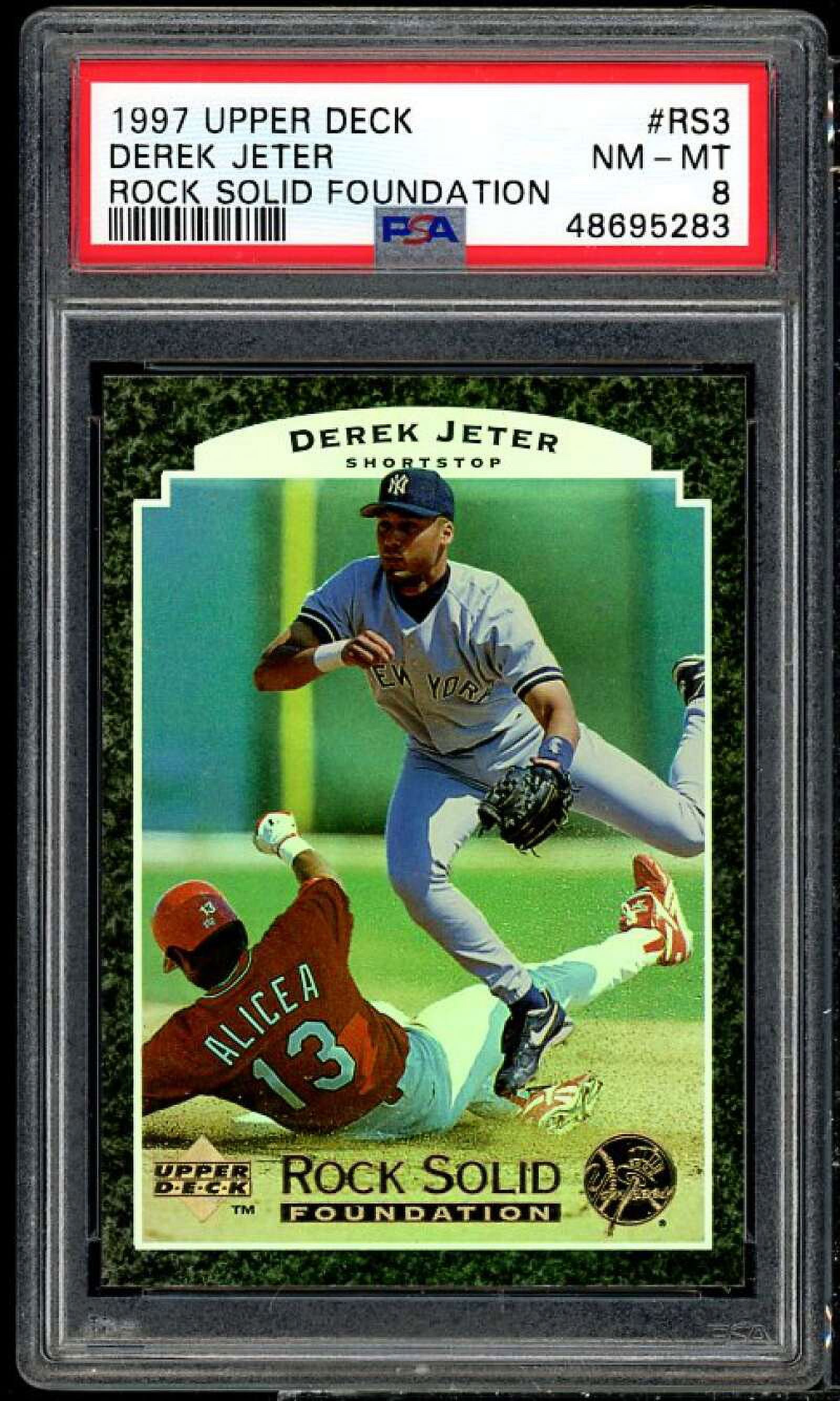 Derek Jeter Card 1997 Upper Deck Rock Solid Foundation #RS3 PSA 8 - Walmart.com