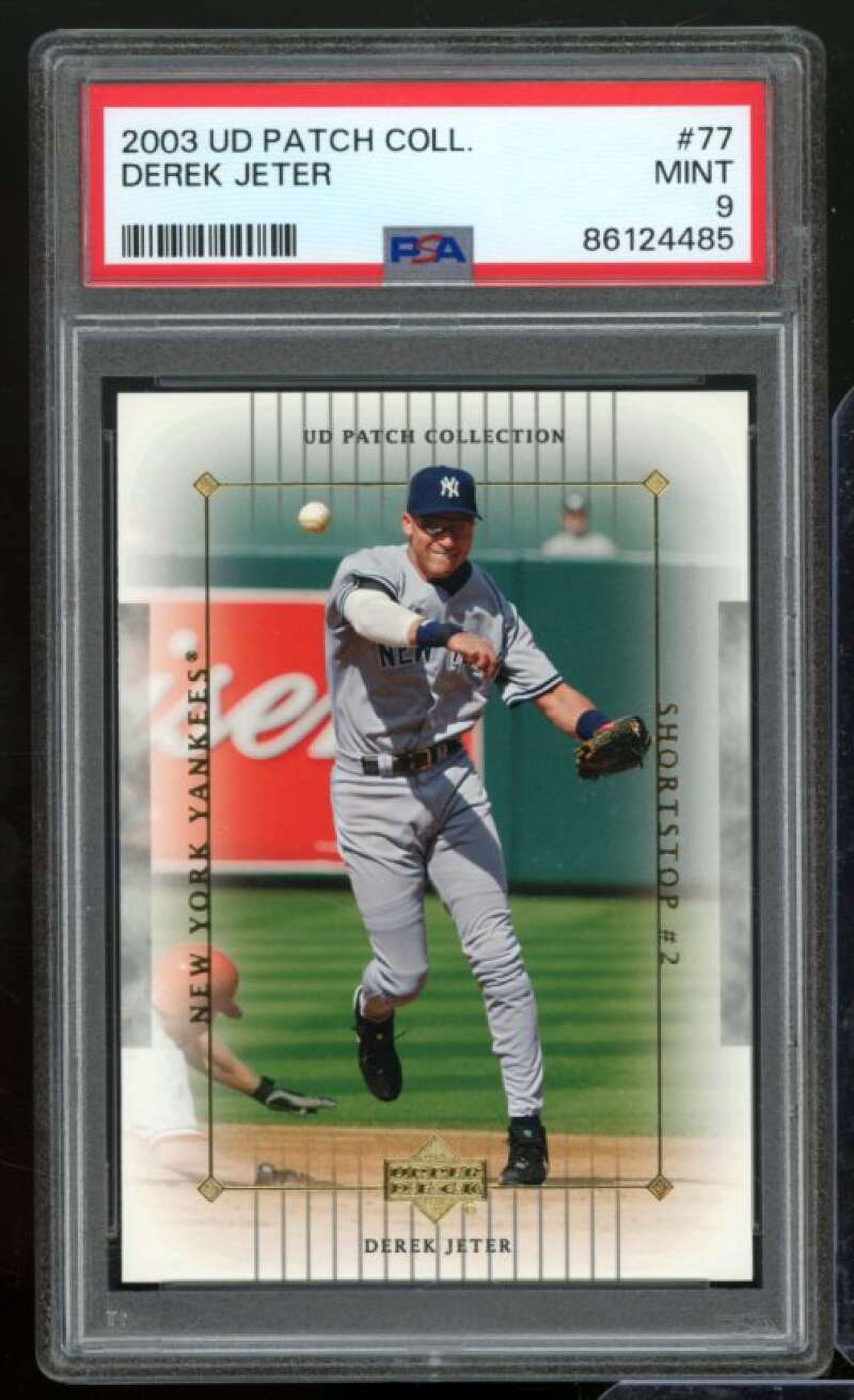 Derek Jeter Card 2003 Upper Deck Patch Collection #77 PSA 9 - Walmart ...