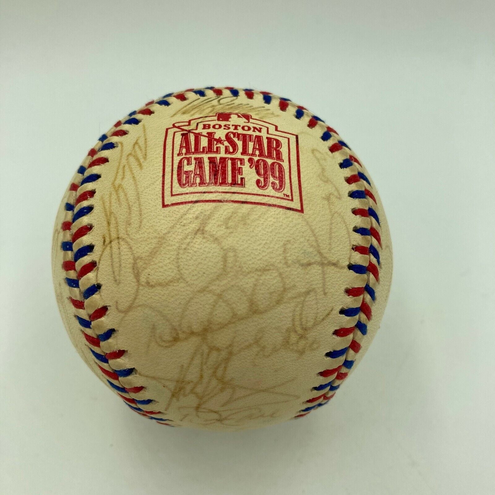 Derek Jeter Ken Griffey Jr. Cal Ripken Jr 1999 All Star Game Signed ...