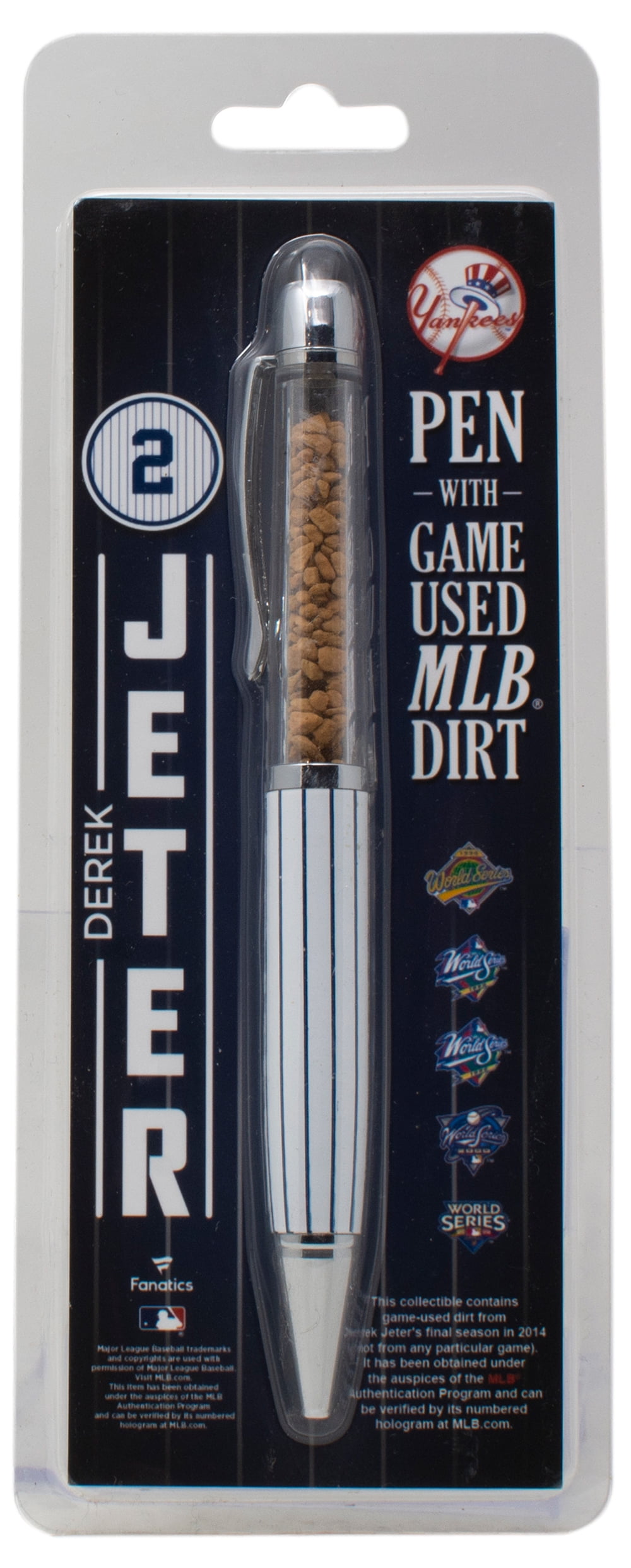 Derek Jeter New York Yankees Pen With Game Used Final Season MLB Dirt ...