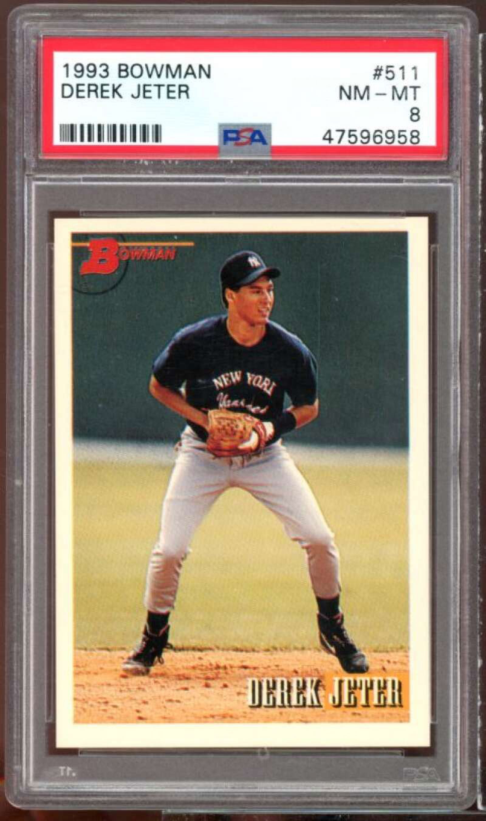 Derek Jeter Rookie Card 1993 Bowman #511 PSA 8 - Walmart.com