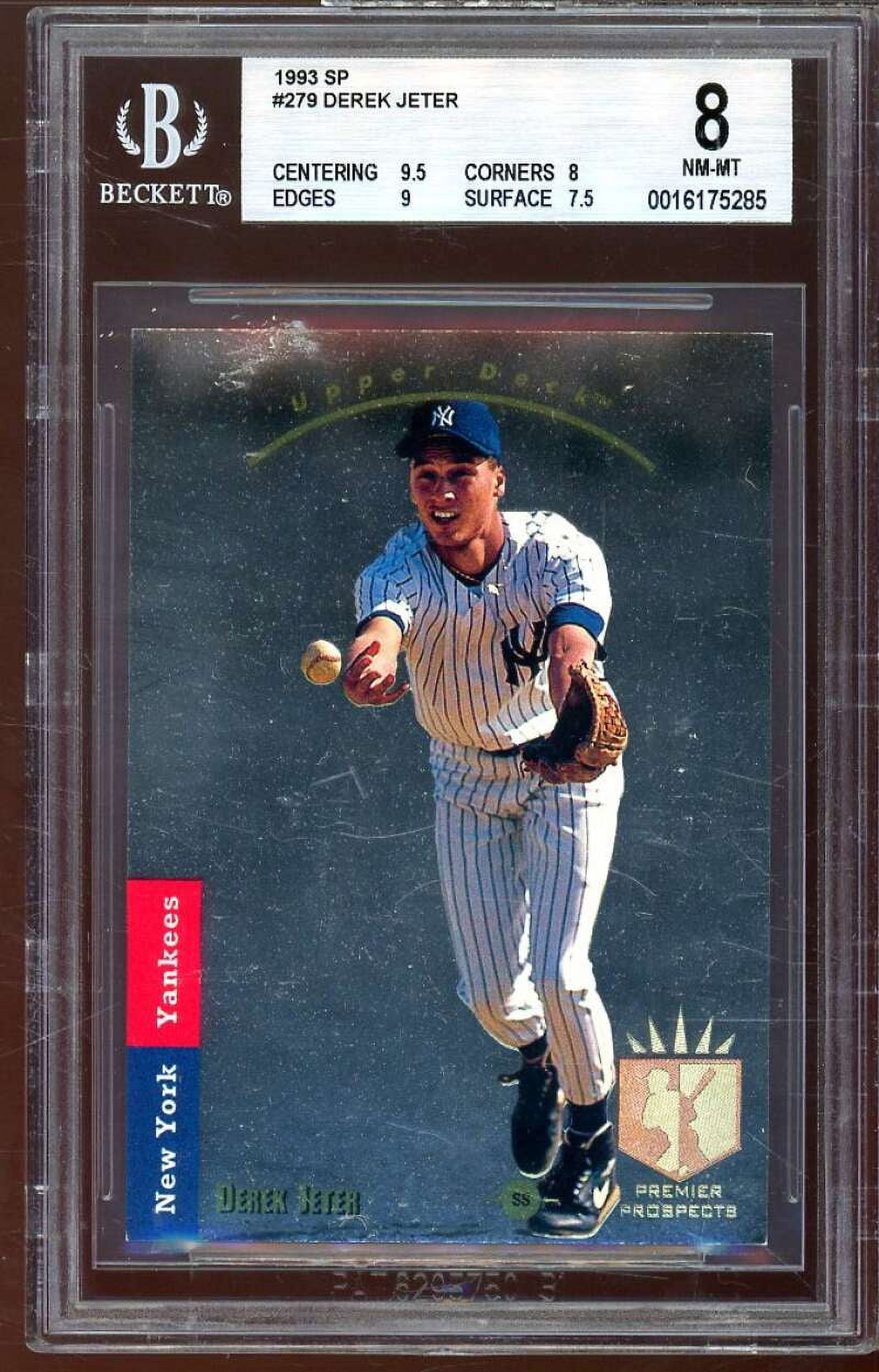 Derek Jeter Rookie Card 1993 SP #279 BGS 8 (9.5 8 9 7.5) - Walmart.com
