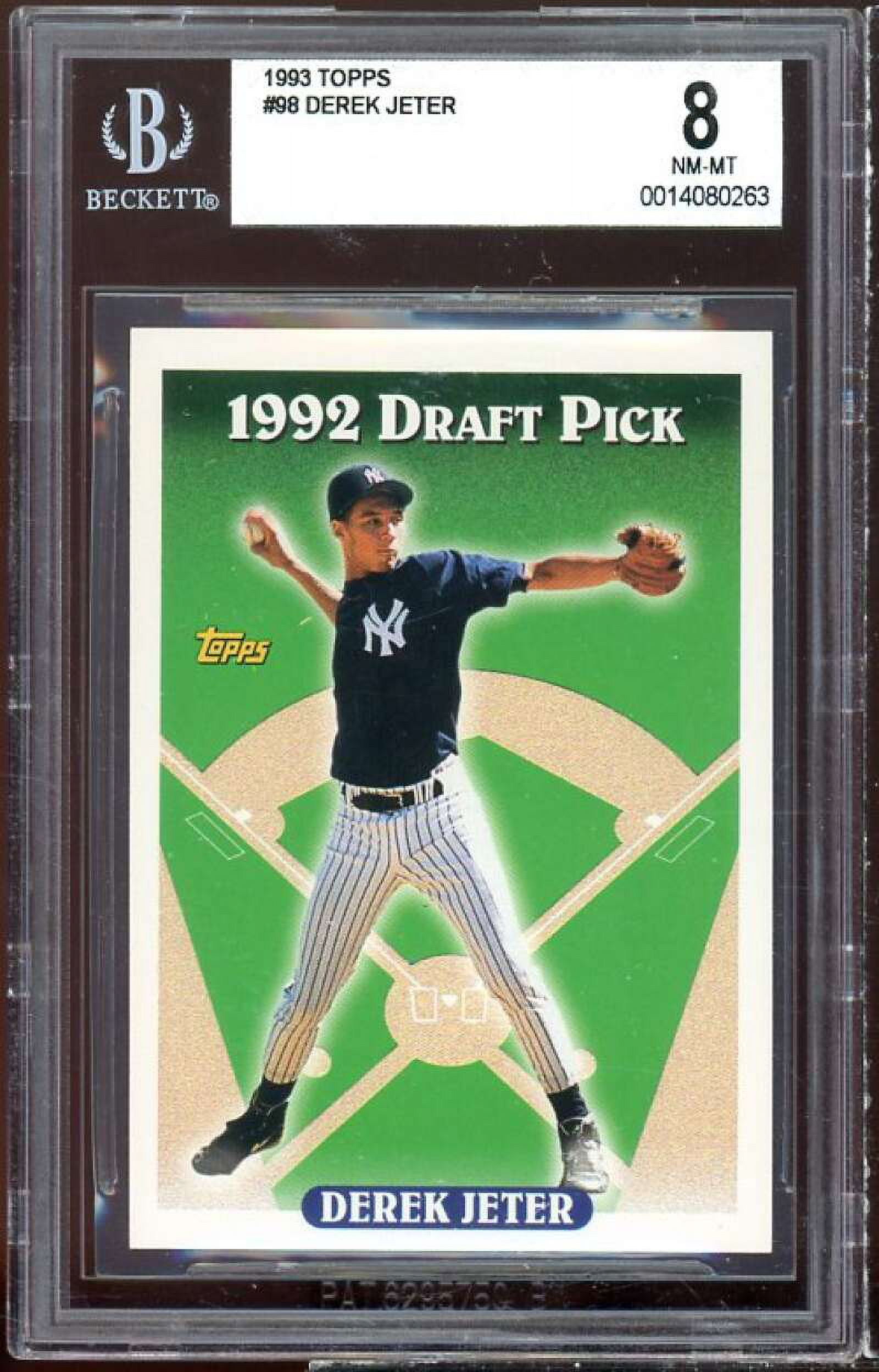 Derek Jeter Rookie Card 1993 Topps #98 BGS 8 - Walmart.com