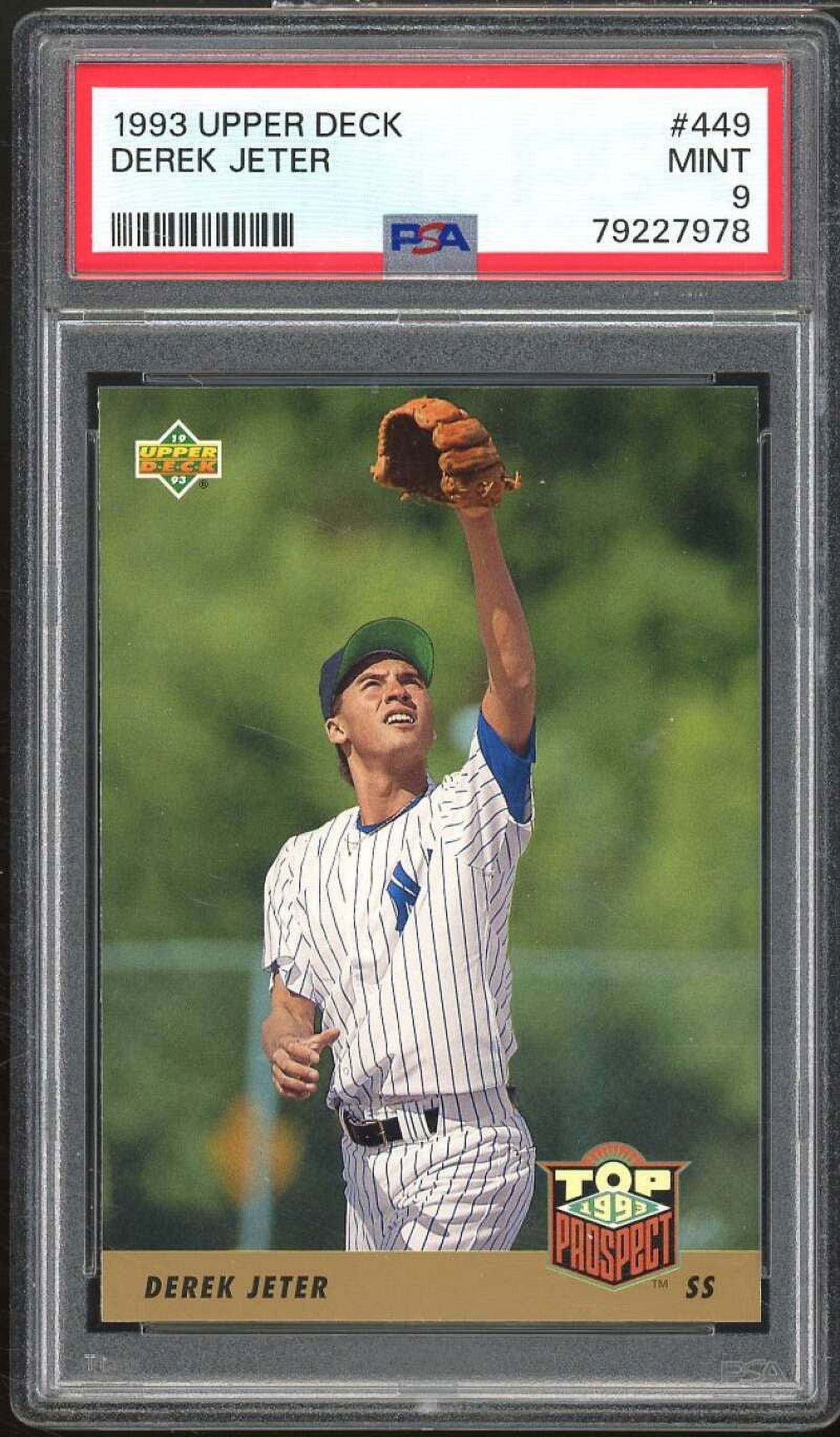 Derek Jeter Rookie Card 1993 Upper Deck 449 PSA 9 (Look) - Walmart.com