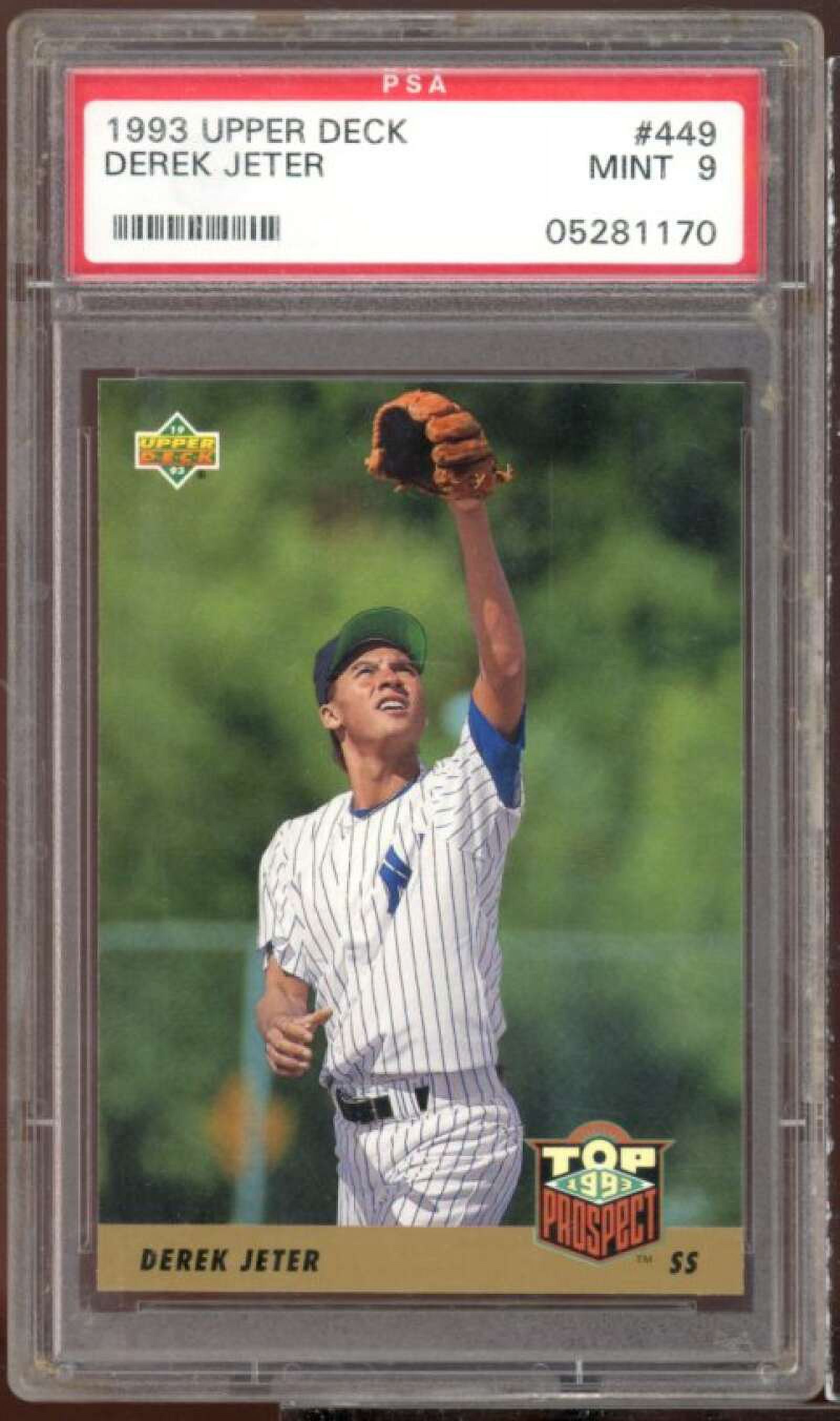 Derek Jeter Rookie Card 1993 Upper Deck #449 PSA 9 - Walmart.com