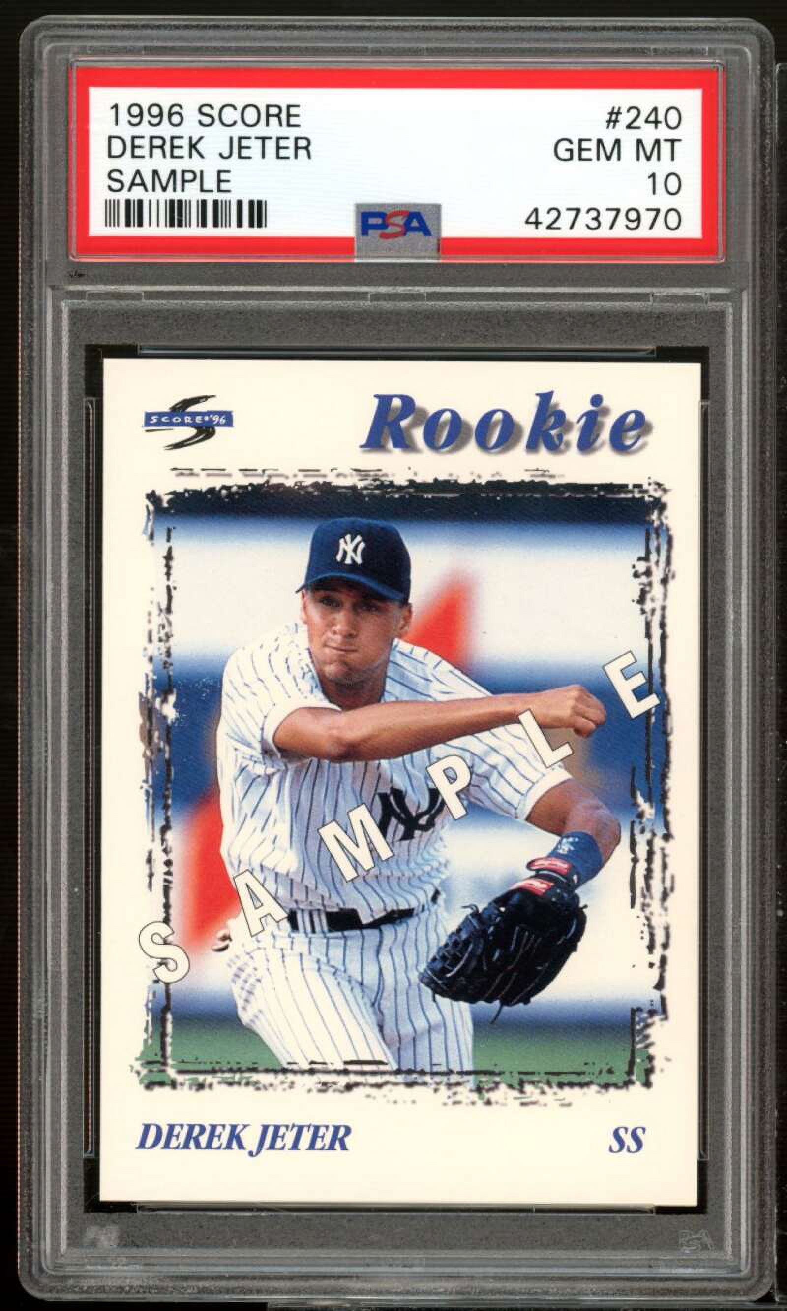 Derek Jeter Rookie Card 1996 Score Sample #240 PSA 10 - Walmart.com