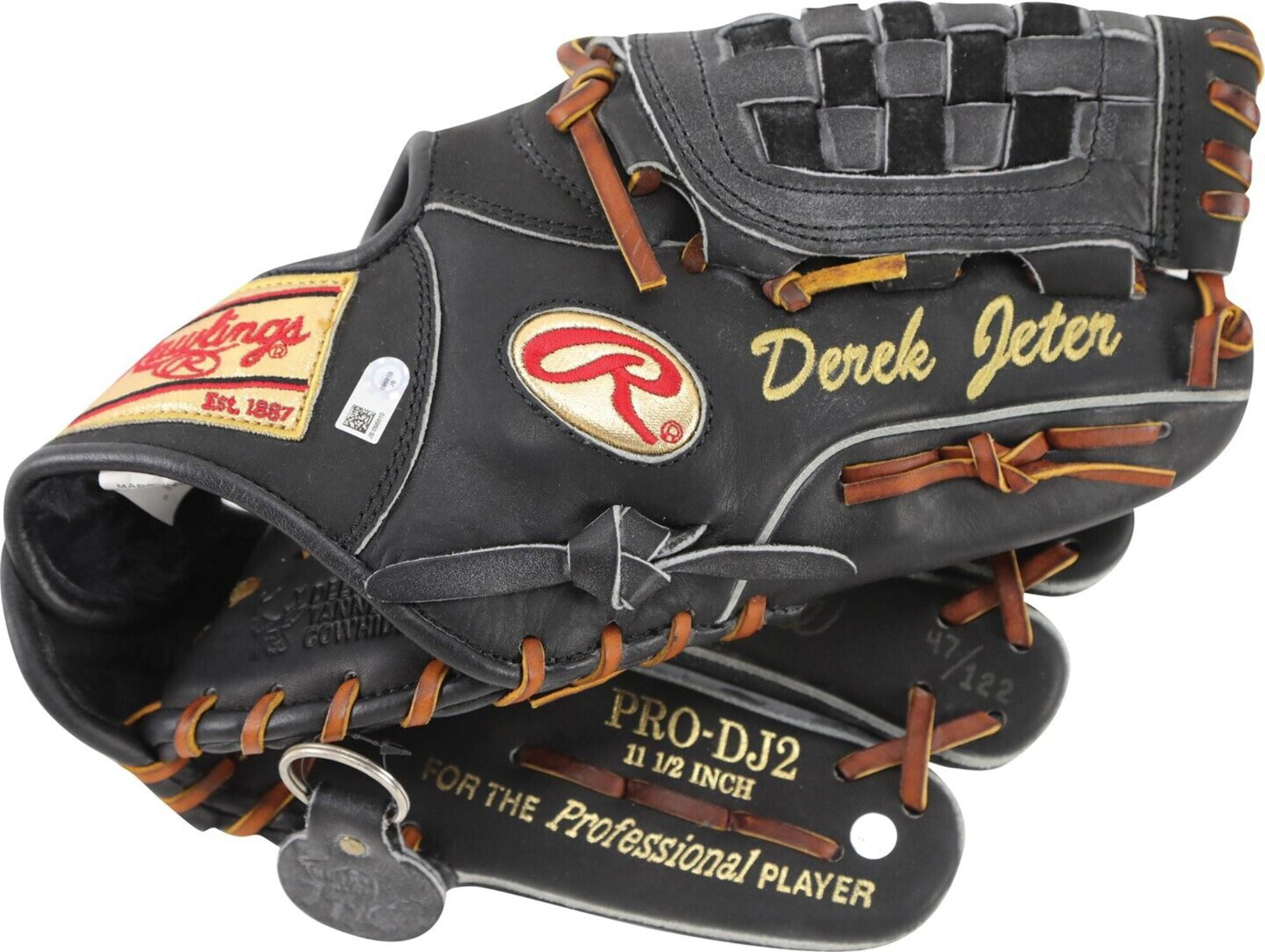 Derek Jeter Signed Rawlings Game Model STATS Baseball Glove Steiner COA ...