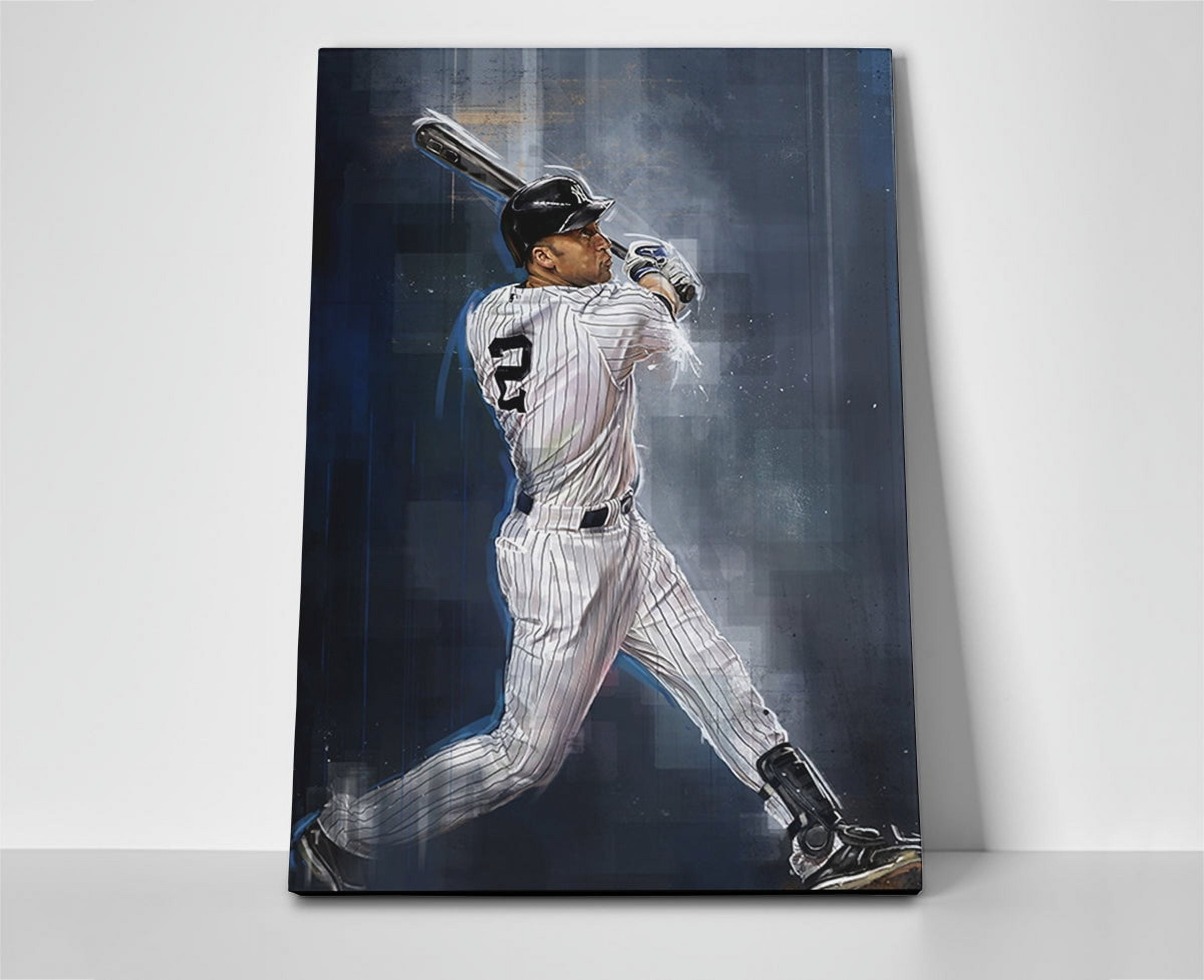 Derek Jeter Swing Poster or Wrapped Canvas - Walmart.com