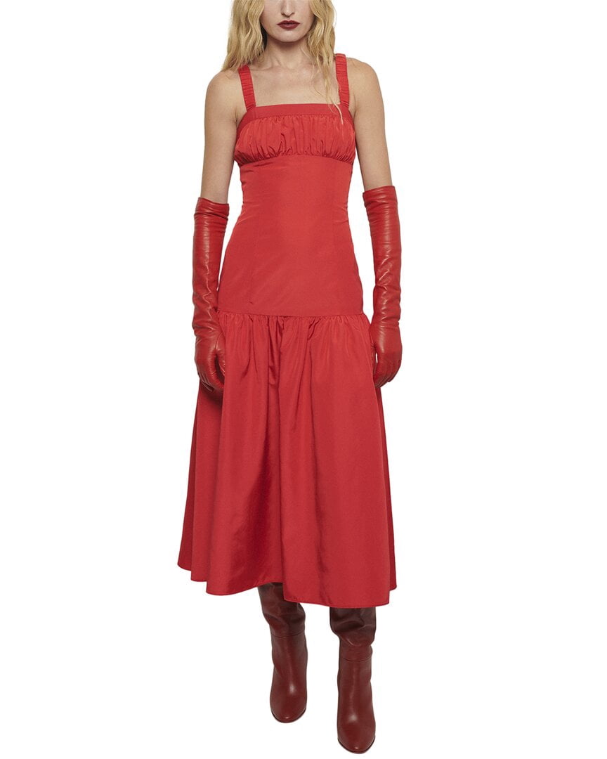 Derek Lam 10 Crosby womens Selena Gathered Bust Midi Dress, 4 - Walmart.com
