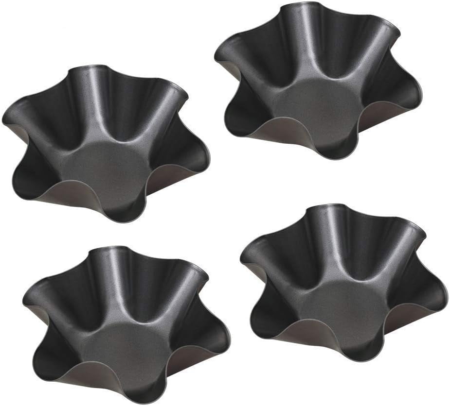Derest 4 Packs Taco Salad Bowl Maker Molds - Non-stick Carbon Steel ...