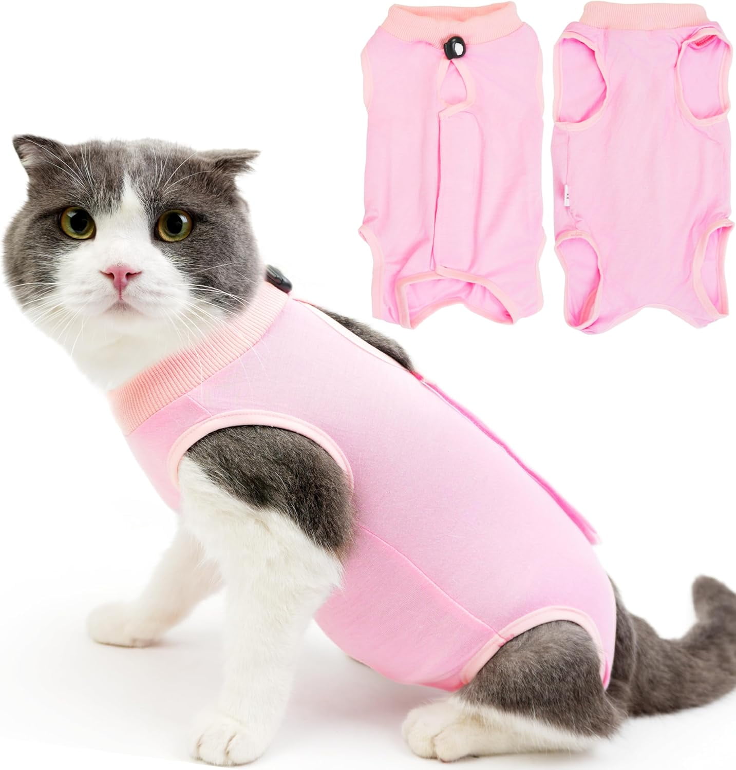 Derest Cat Recovery Suit for Spay Abdominal Wounds, Kitten Onesie ...