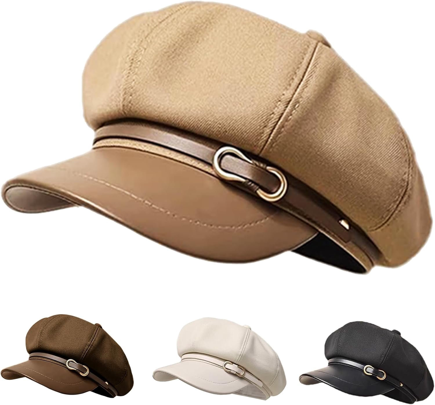 Derest Newsboy Cap Women's Octagonal Hat Beret Women Trendy Cute Dress ...
