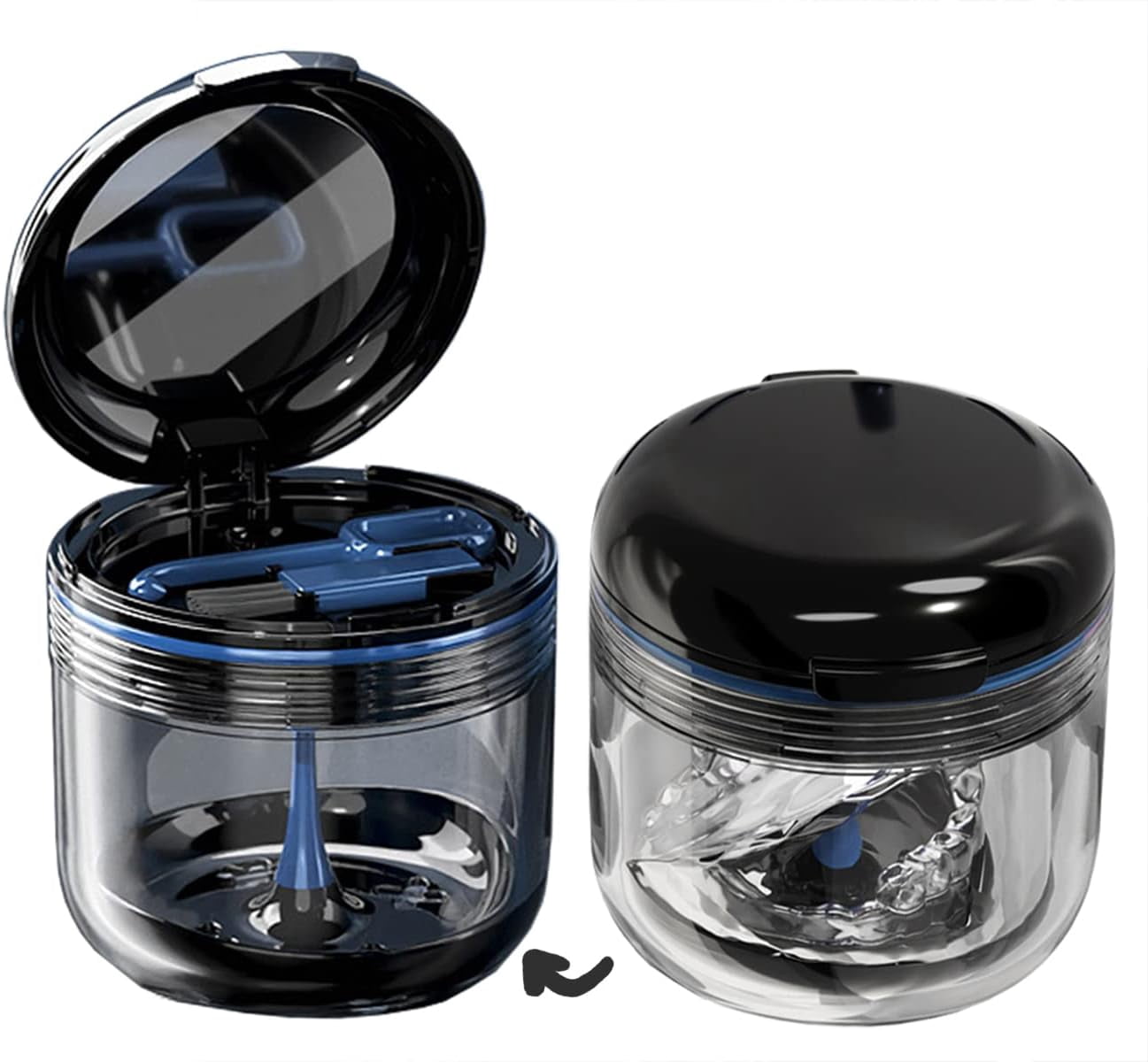 Derest Retainer Case, Denture Bath Box with Strainer Basket, Mouth ...