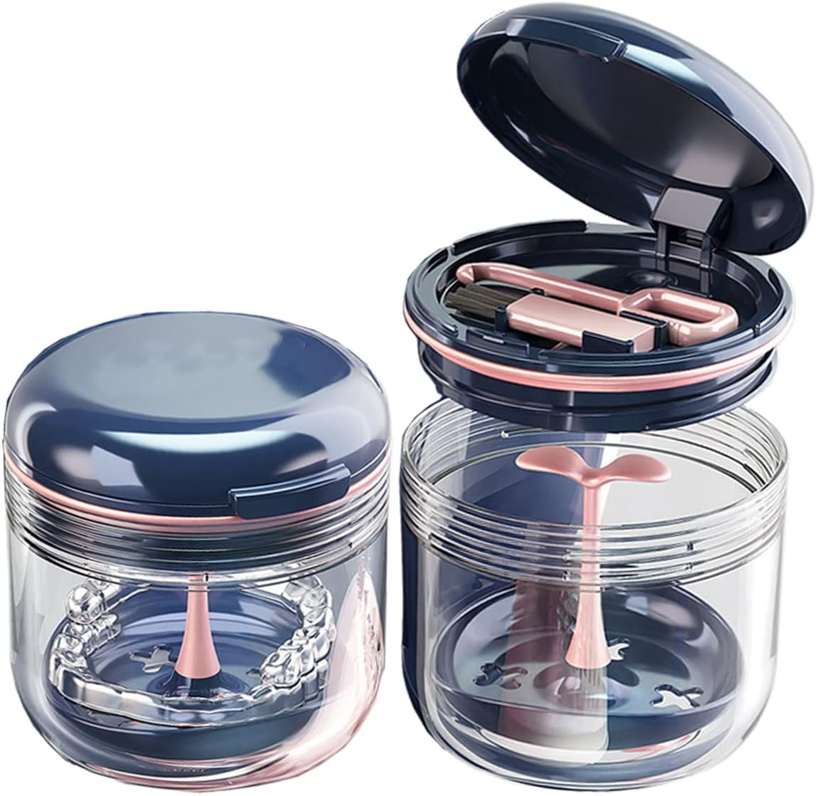 Derest Retainer Case, Denture Bath Box with Strainer Basket, Mouth ...