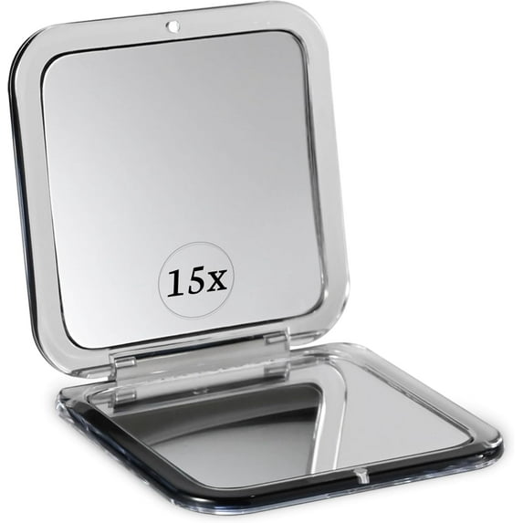 Derest Small Compact 10X/ 15X Magnifying Mirror for Travel - Handheld ...