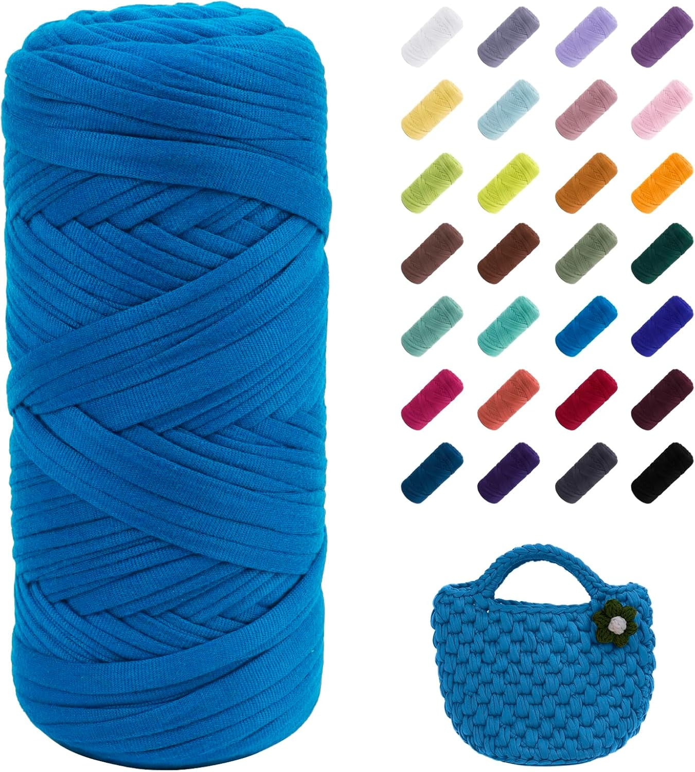 Derest T-Shirt Yarn, 200g/196ft Elastic Fabric Cloth Knitting T Shirt ...