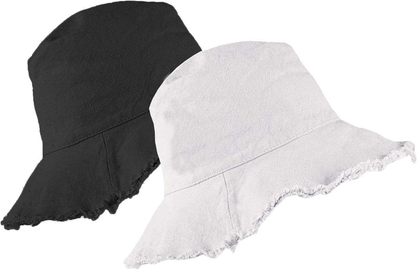 Derest Womens Bucket Hat Distressed Sun Protection Washed Cotton Beach ...