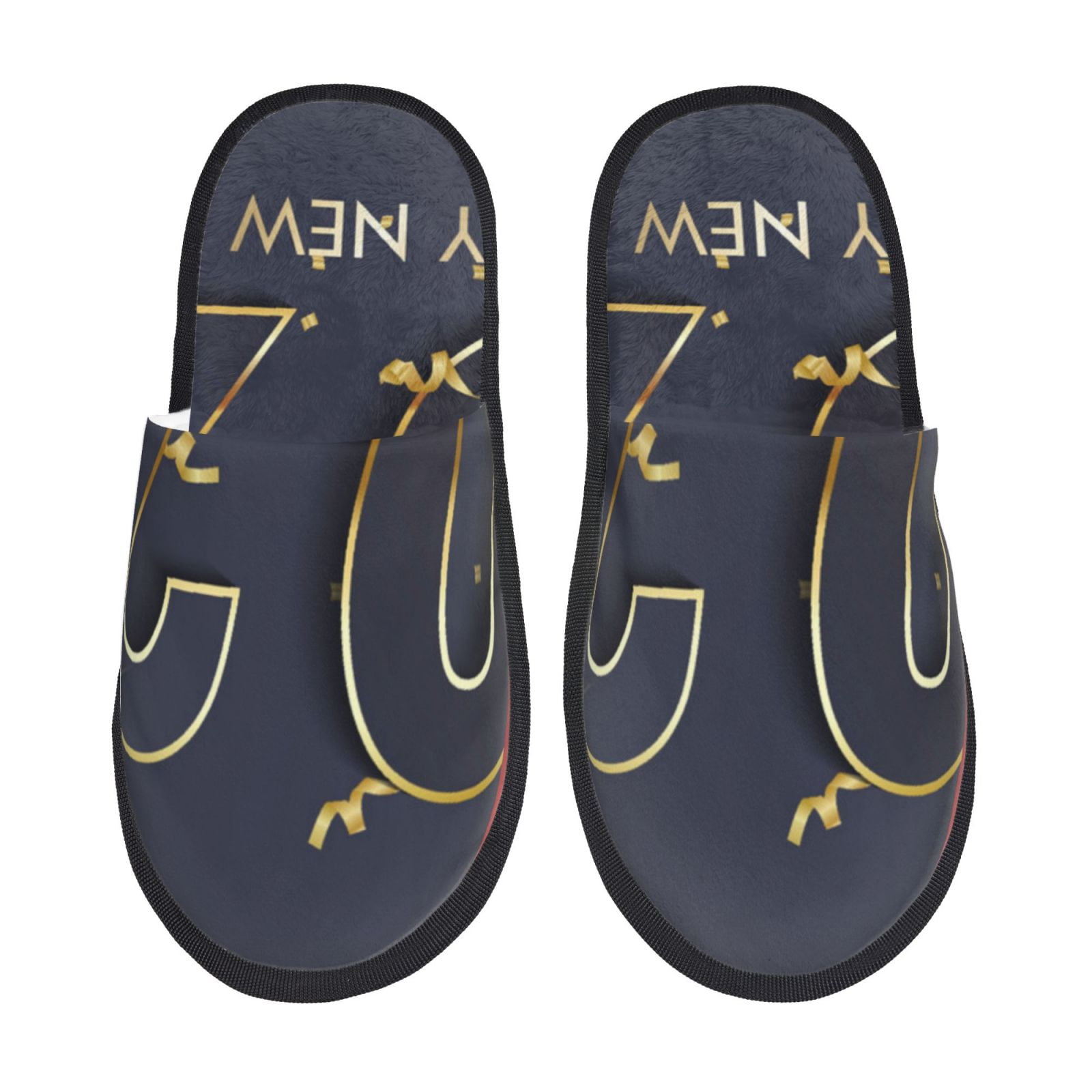 Derioi 2025 New Year 2 for Slippers Indoor Outdoor Anti-Skid Warm Cozy ...