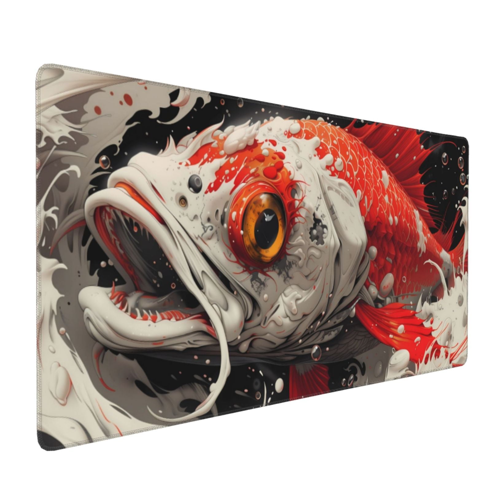 Derioi Abstract Red Koi Fish Art for Large Non-Slip Gaming Mouse Pad 16 ...