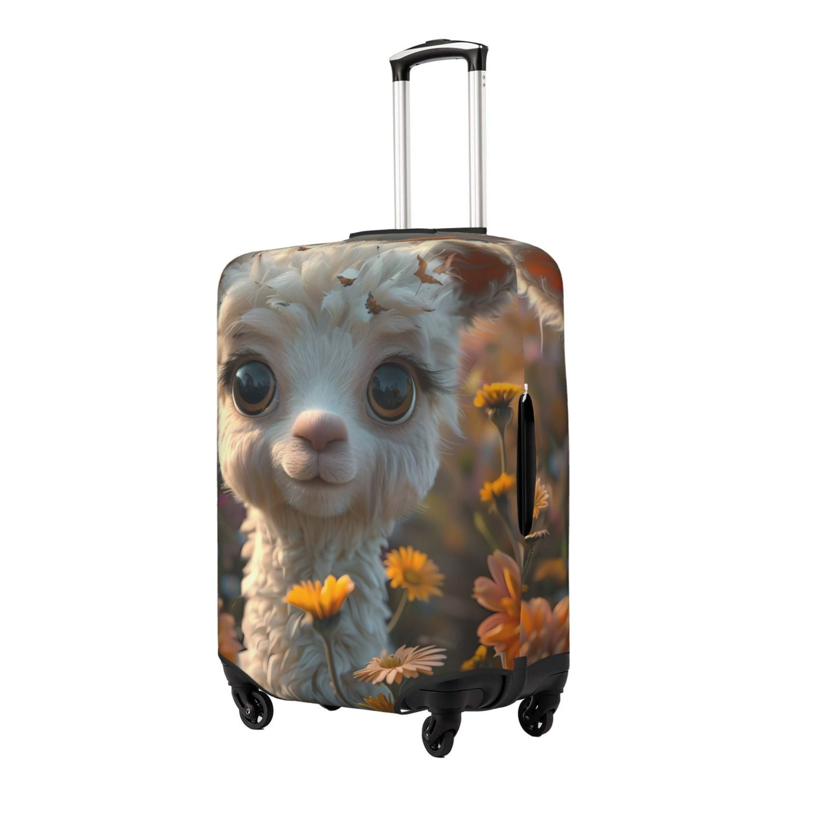 Derioi Adorable Llama In Flowers for Suitcase Cover Protector Fit 18-32 ...