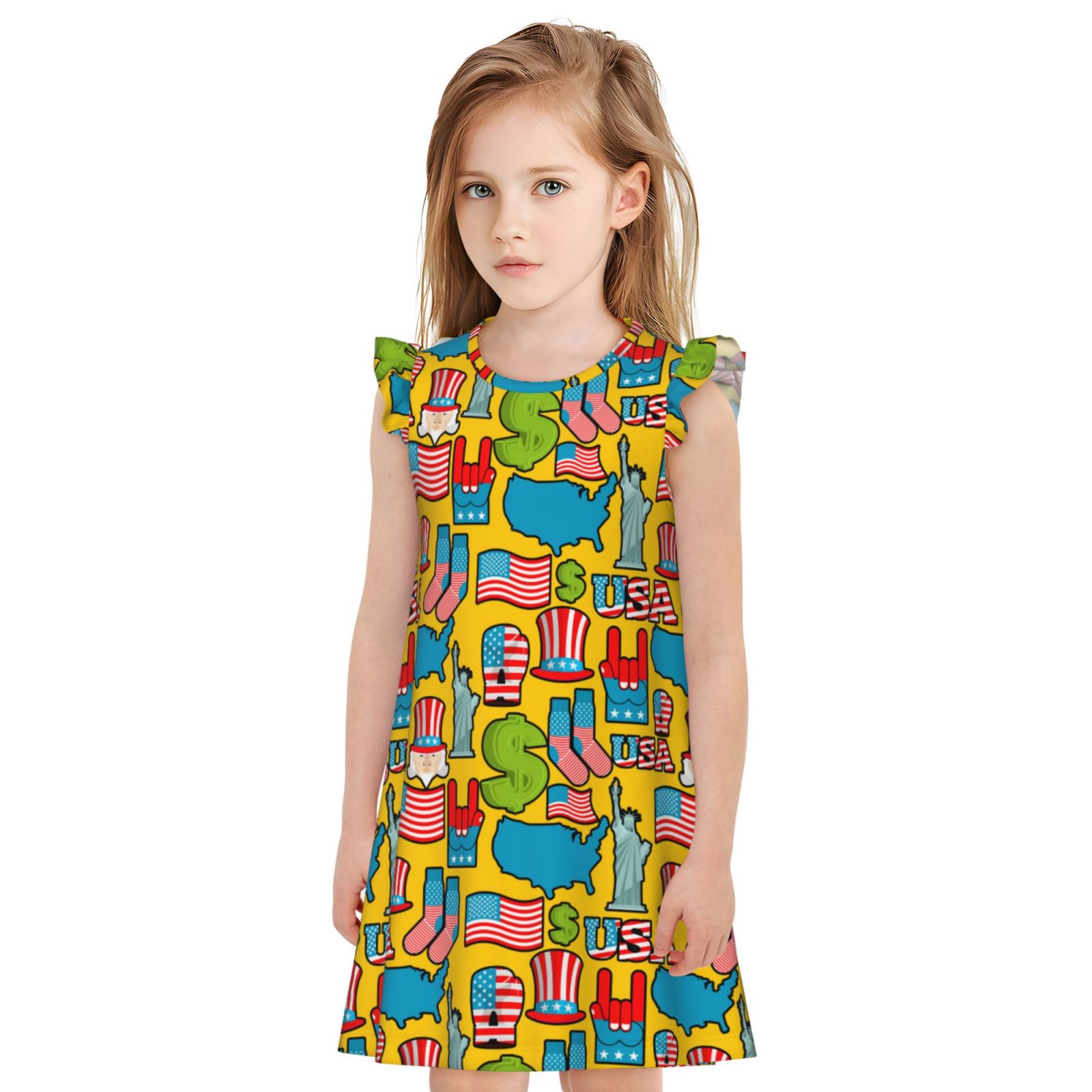 Derioi America Symbols for Girls Nightgowns Night Dress Sleepwear ...