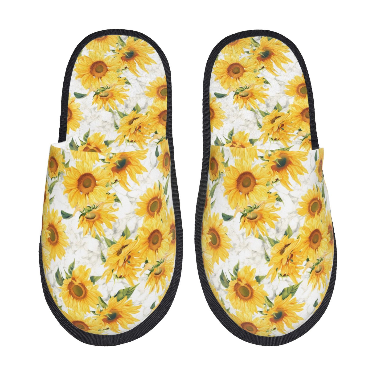 Derioi Artistic Marble Pattern Sunflower for Slippers Indoor Outdoor ...