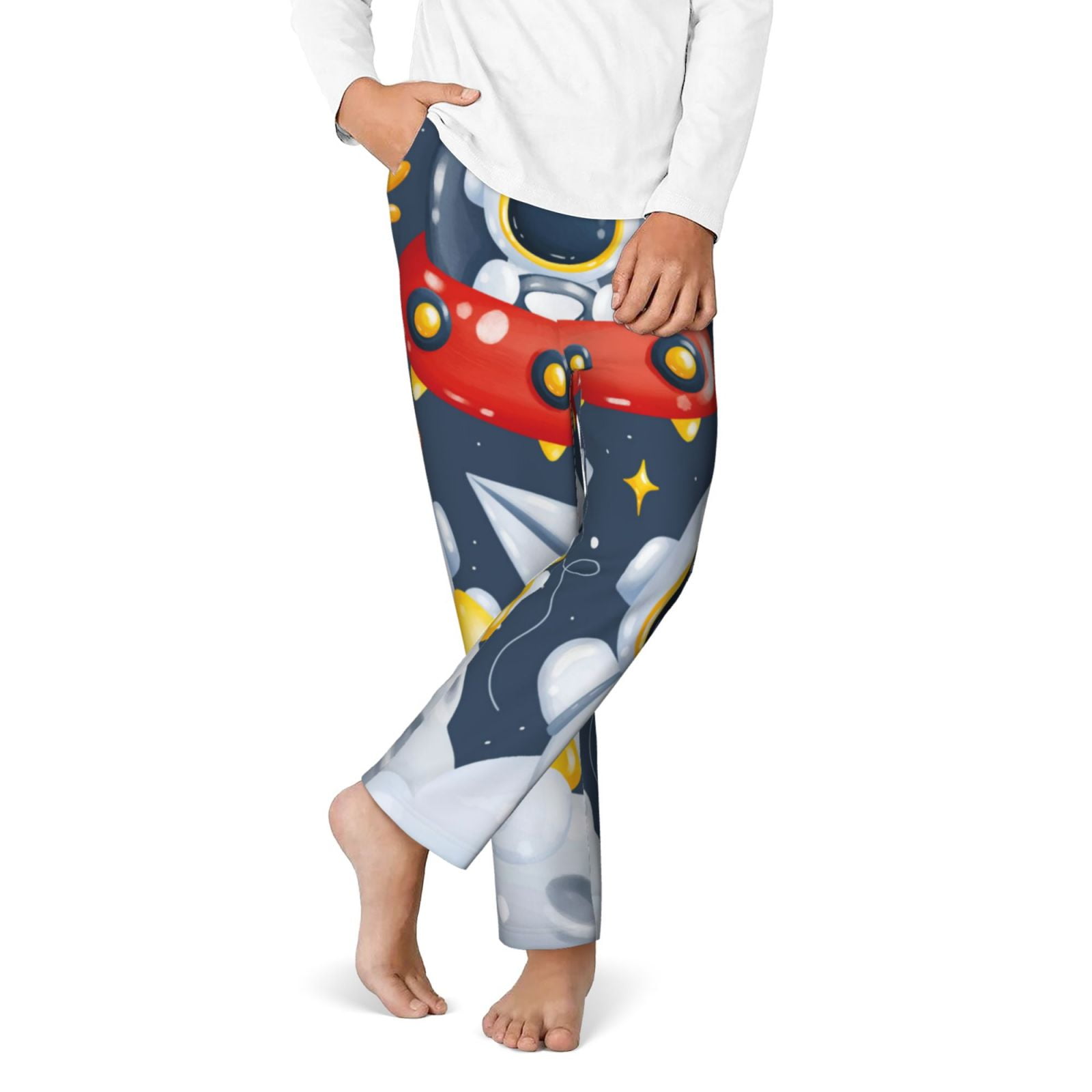 Derioi Astronaut And Space for Pajama Pants Men Elastic Waistband Sleep ...