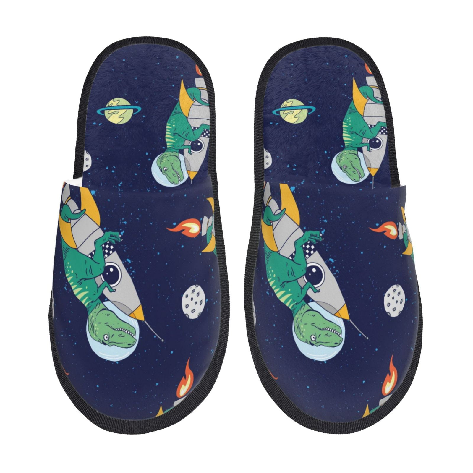 Derioi Astronaut Dinosaur and Space for Slippers Indoor Outdoor Anti ...
