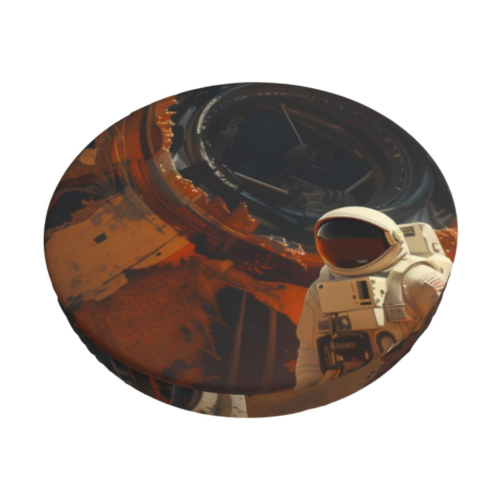 Derioi Astronaut Exploring Mars for Round Bar Chair Cushion Cover Round ...