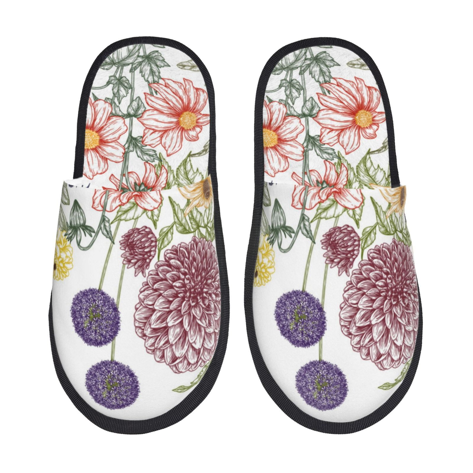 Derioi Autumn Garden for Slippers Indoor Outdoor Anti-Skid Warm Cozy ...