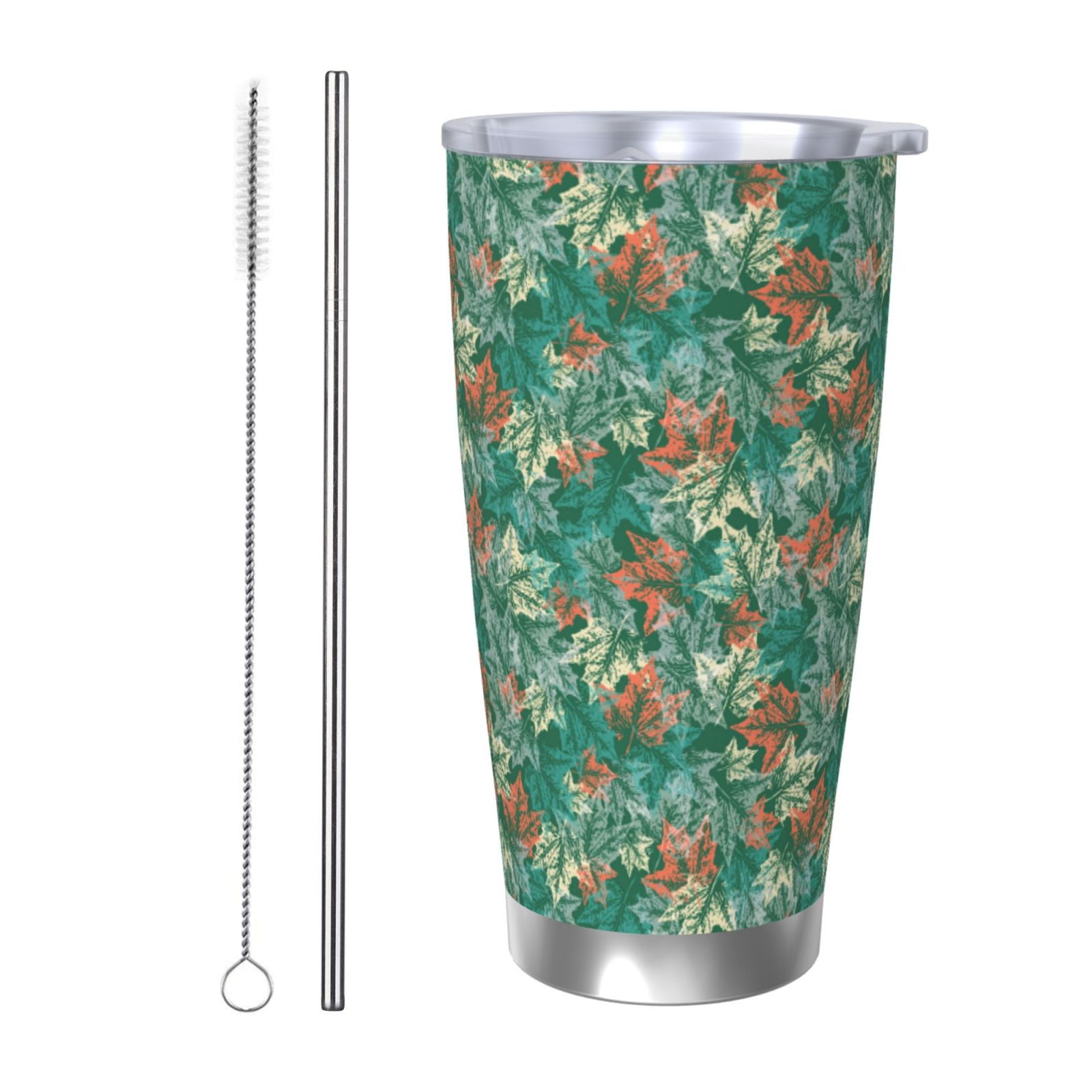 Derioi Autumn Maple Leaves 1 for 20oz Tumbler with Lid for Hot and Cold ...