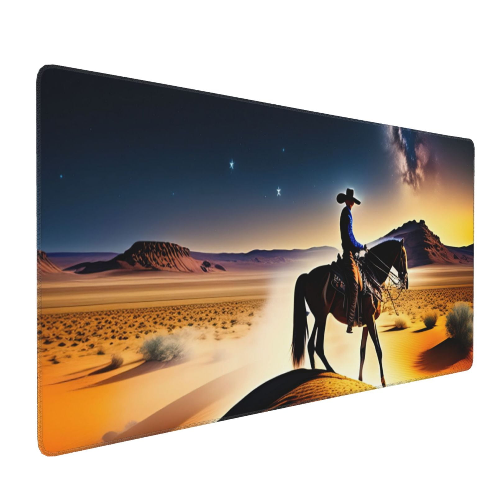 Derioi Azure Sky Western Desert Cowboy for Large Non-Slip Gaming Mouse ...