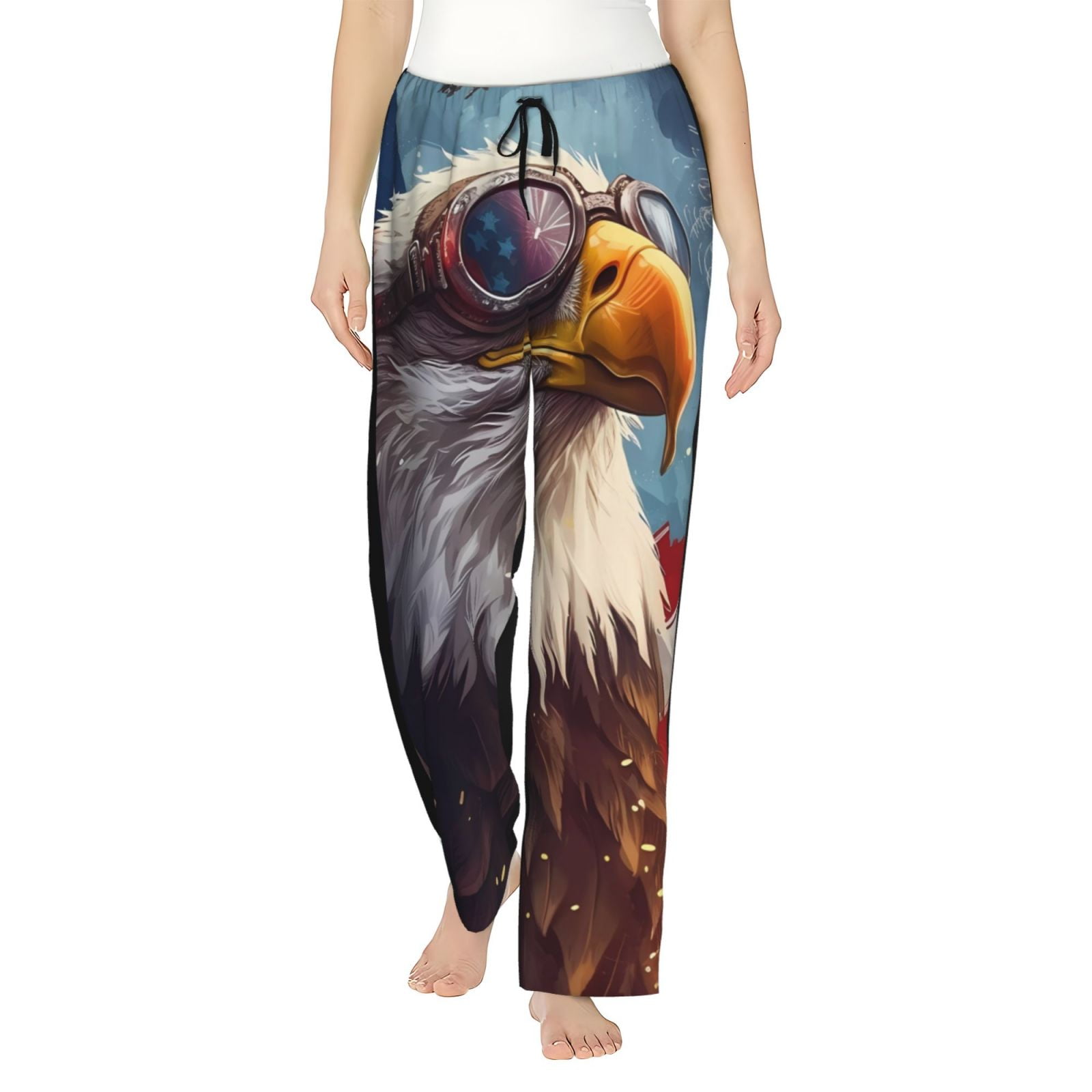Derioi Bald Eagle Pilot for Women's Pajama Pants with Pockets and ...