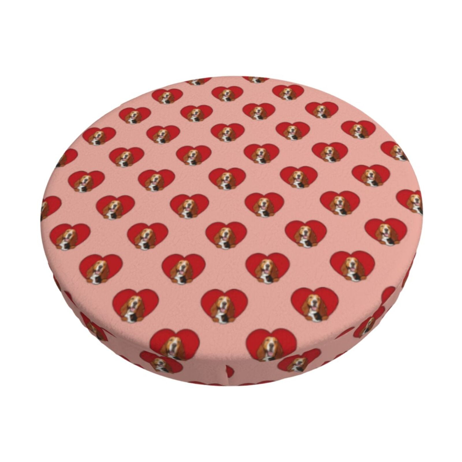 Derioi Basset hound dog with paw for Round Bar Chair Cushion Cover ...