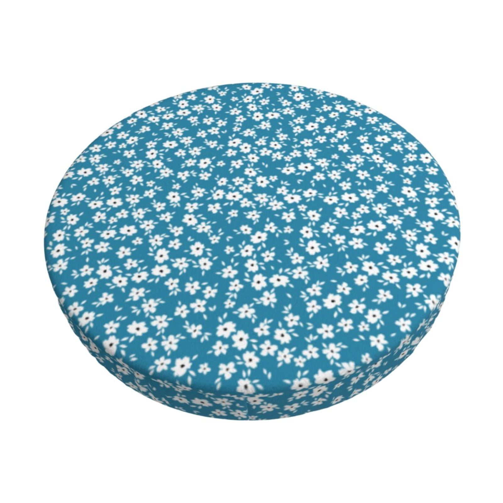 Derioi Beautiful Floral for Round Bar Chair Cushion Cover Round Stool ...