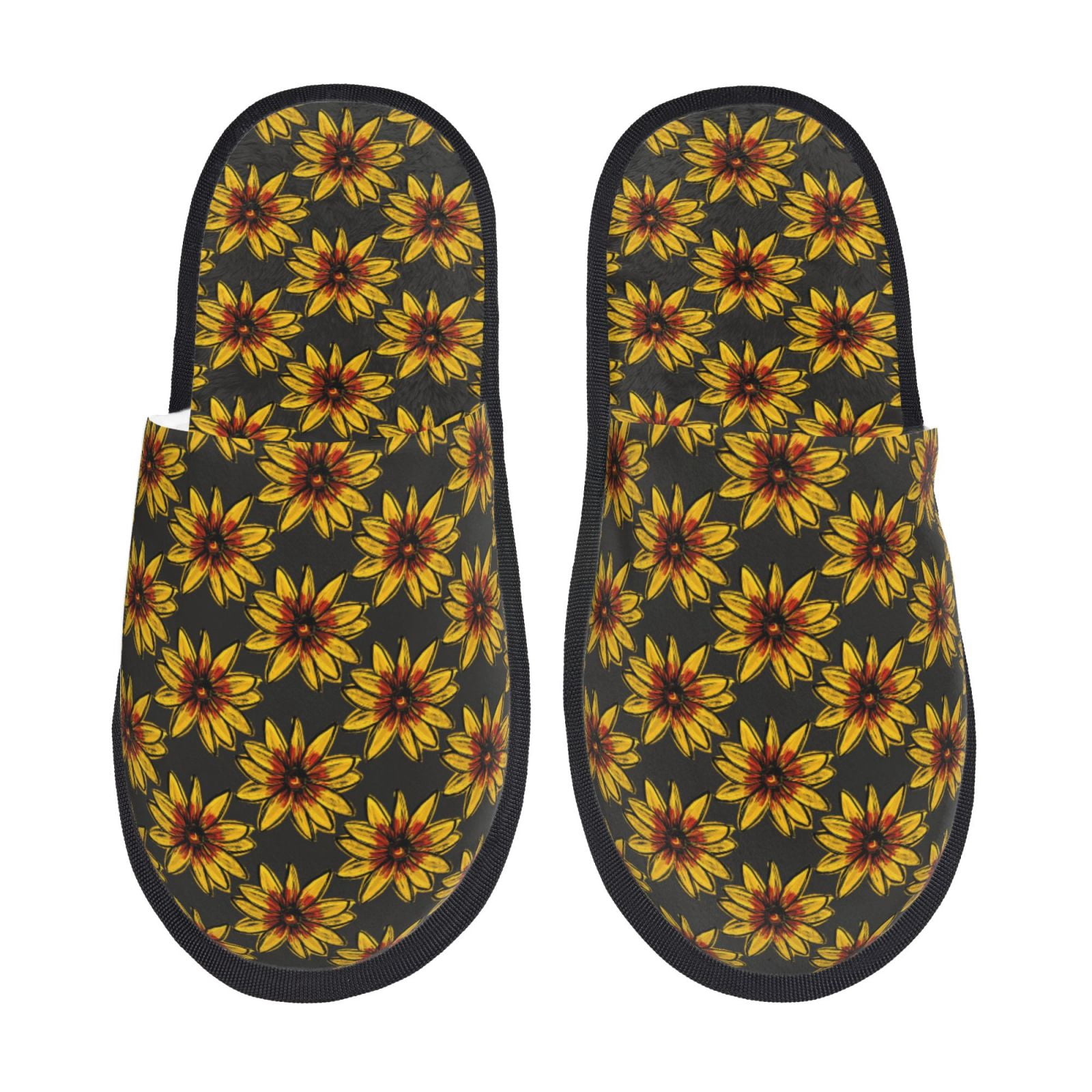 Derioi Beautiful Sunflower for Slippers Indoor Outdoor Anti-Skid Warm ...