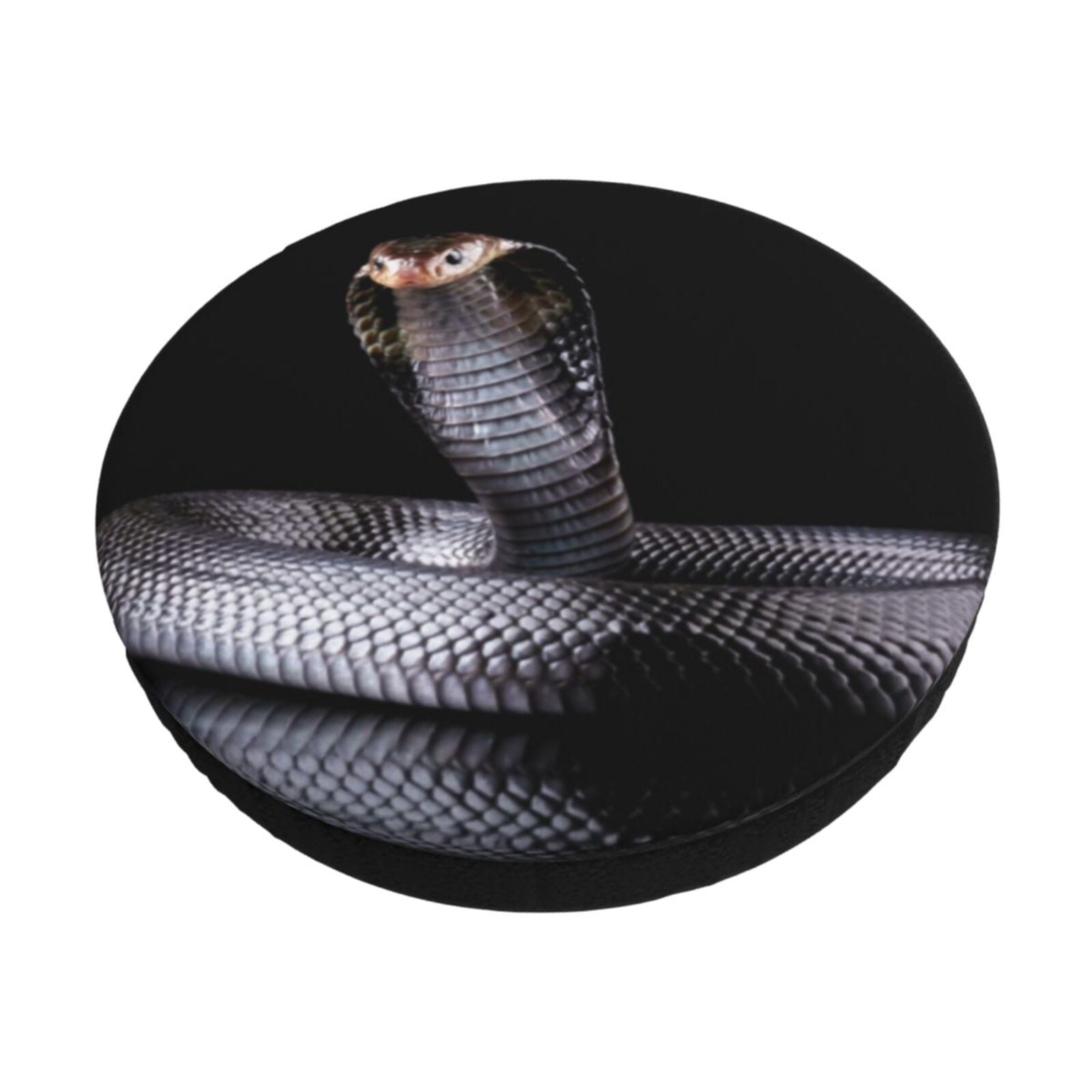 Derioi Black Cobra Snake for Round Bar Chair Cushion Cover Round Stool ...