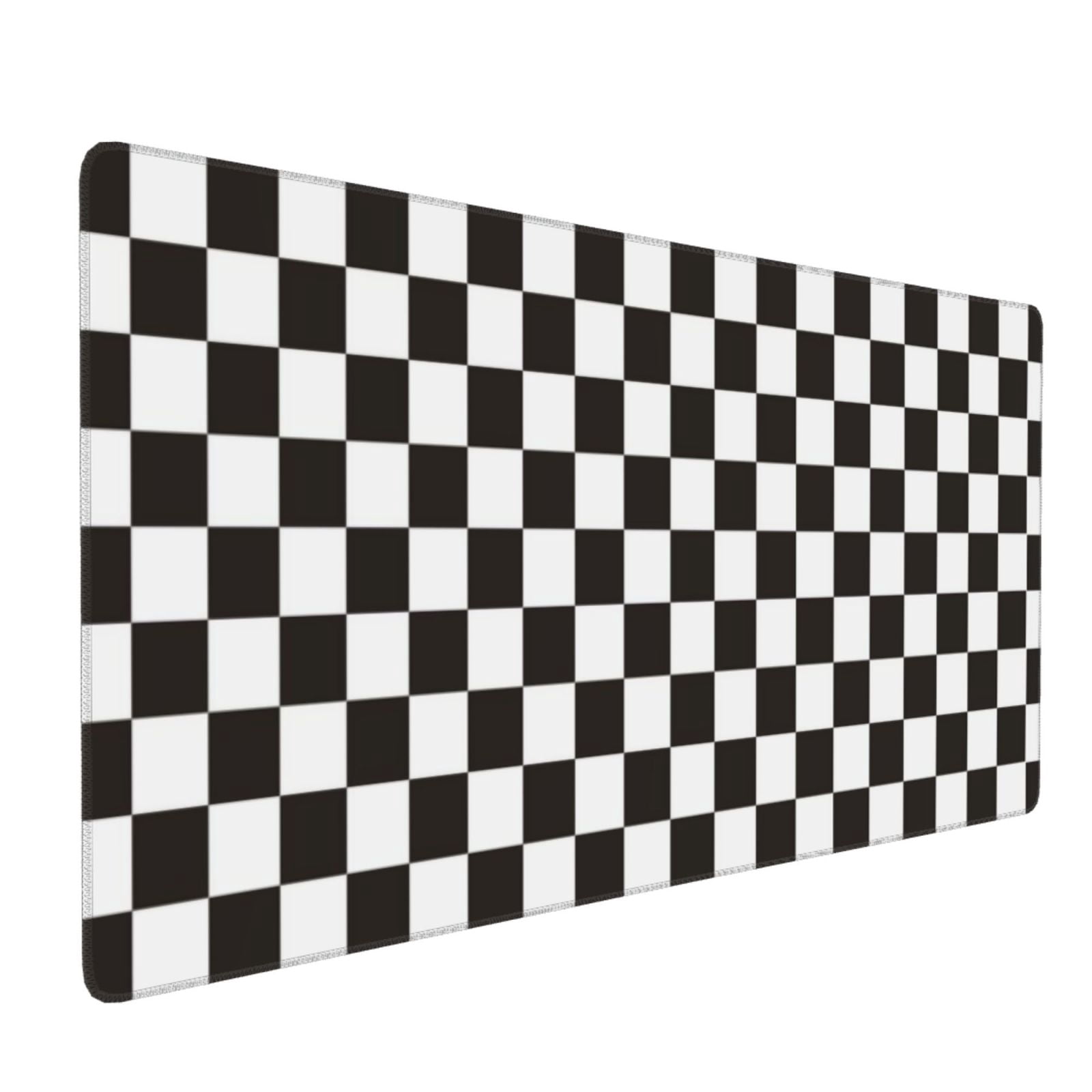 Derioi Black and White Checkerboard for Large Non-Slip Gaming Mouse Pad ...