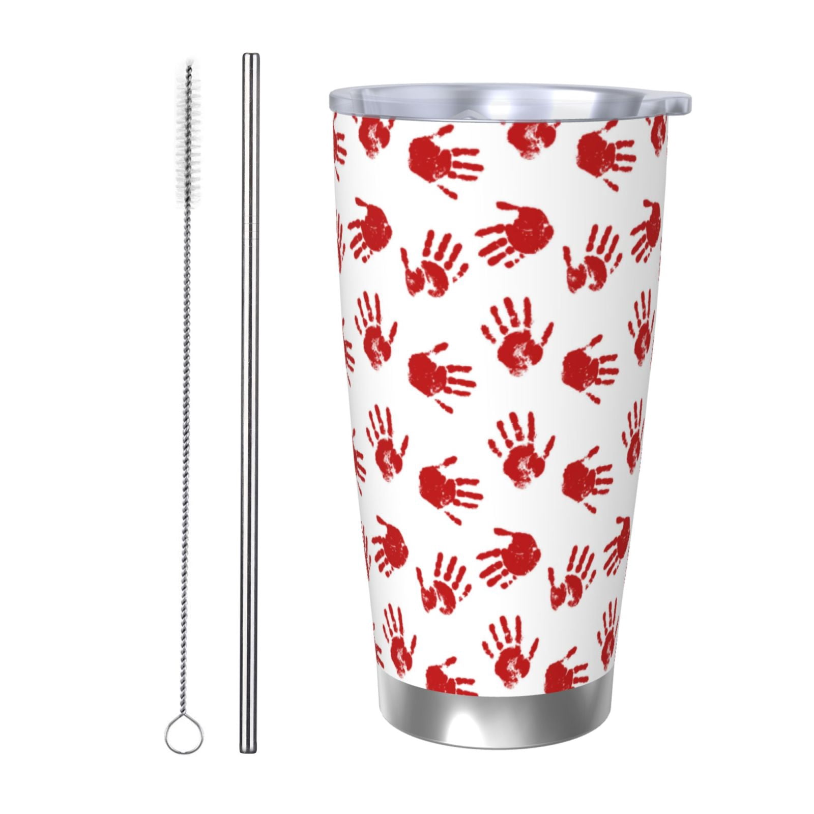 Derioi Bloody Hand for 20oz Tumbler with Lid for Hot and Cold Beverages ...